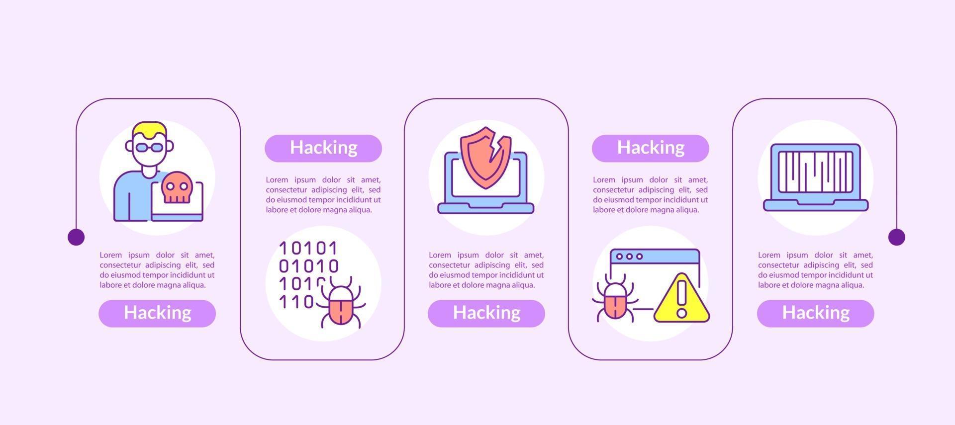 Hacking presentation design elements. Cyber criminals vector ...
