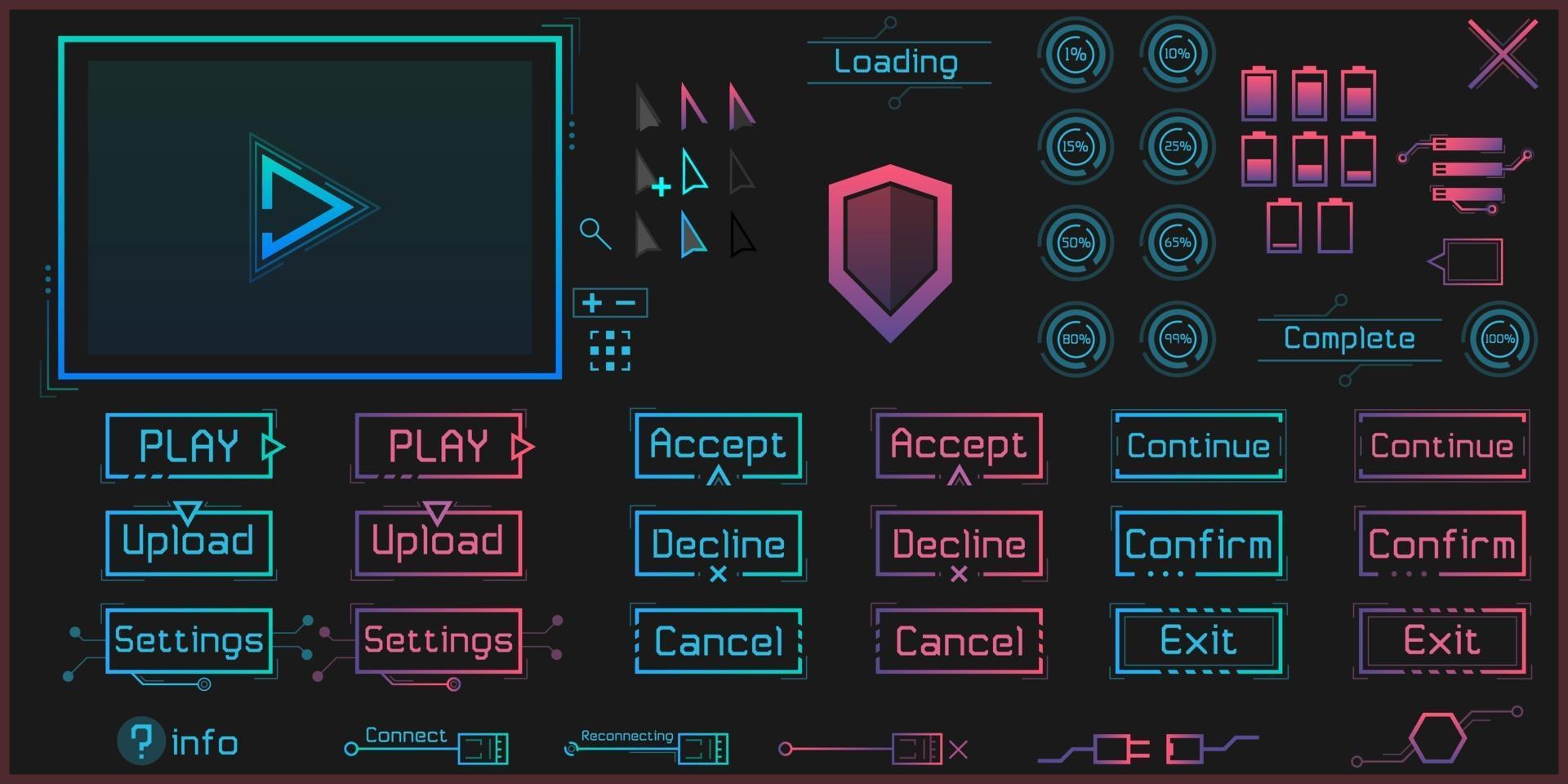 User interface elements set. 2202530 Vector Art at Vecteezy