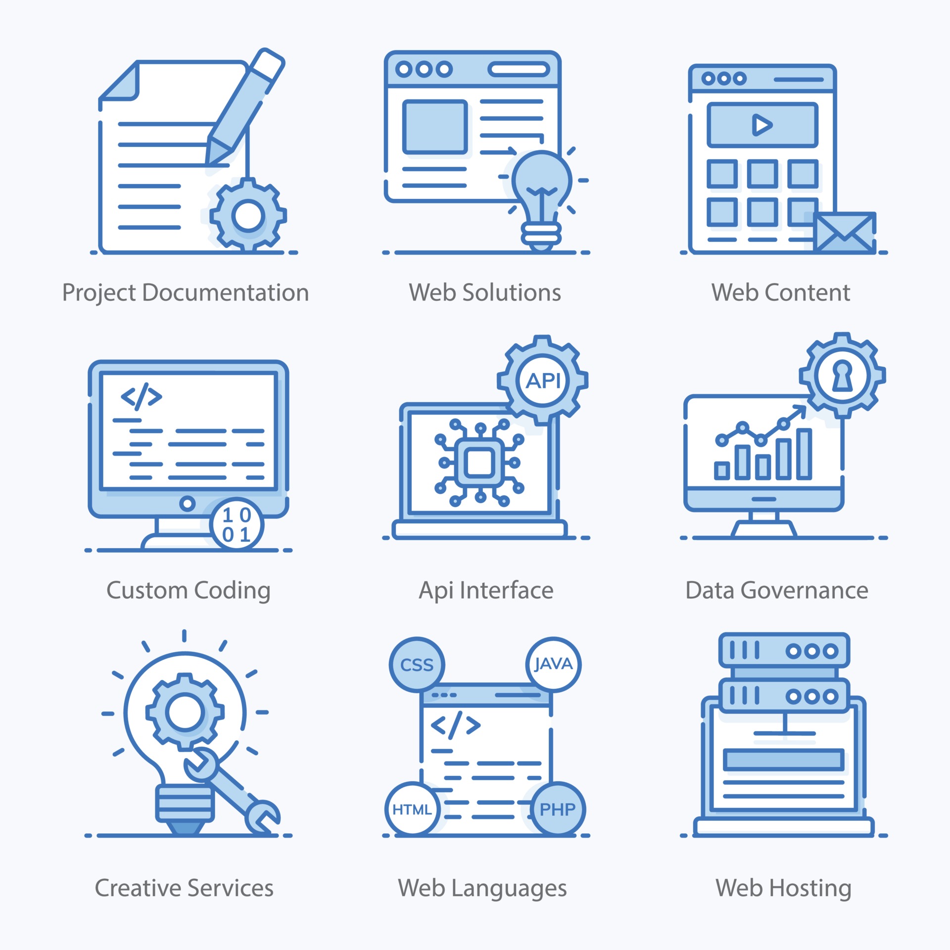 Web Hosting and Programming 2202665 Vector Art at Vecteezy