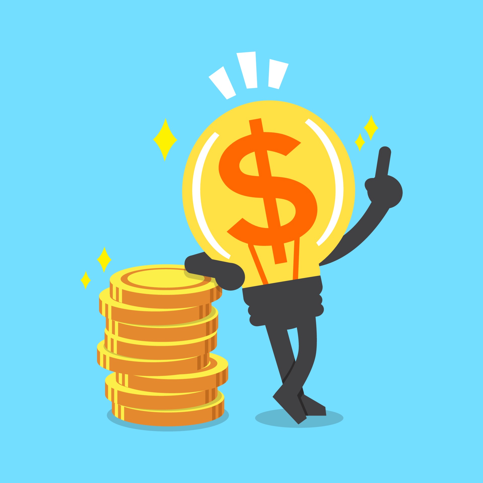 Cartoon Big Money Idea Character With Money Coins 2204336 Vector Art At cartoon-big-money-idea-character-with-money-coins-2204336-vector-art-at