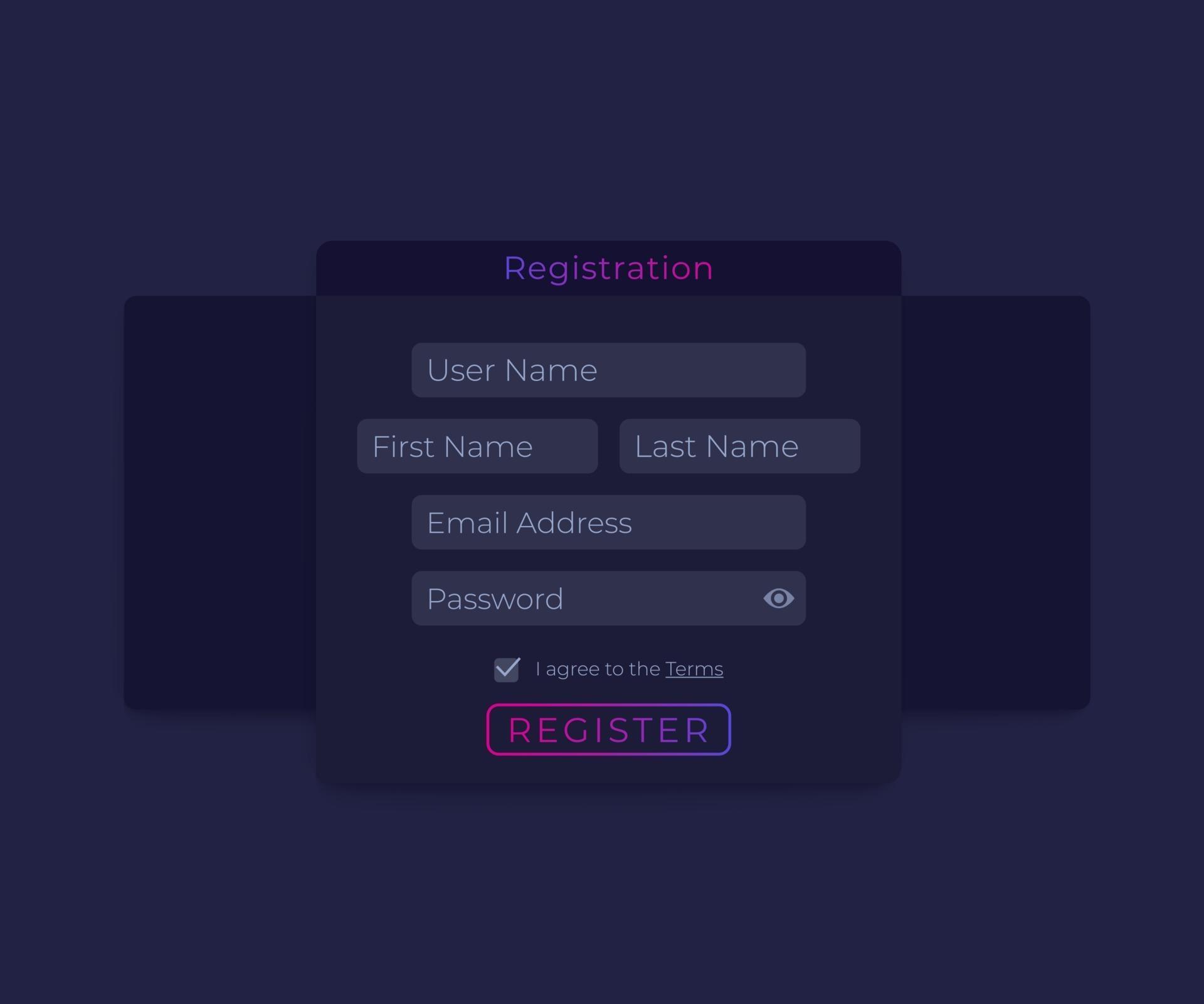 Register form, web ui design 2204681 Vector Art at Vecteezy Register form, web ui design 2204681 Vector Art at Vecteezy