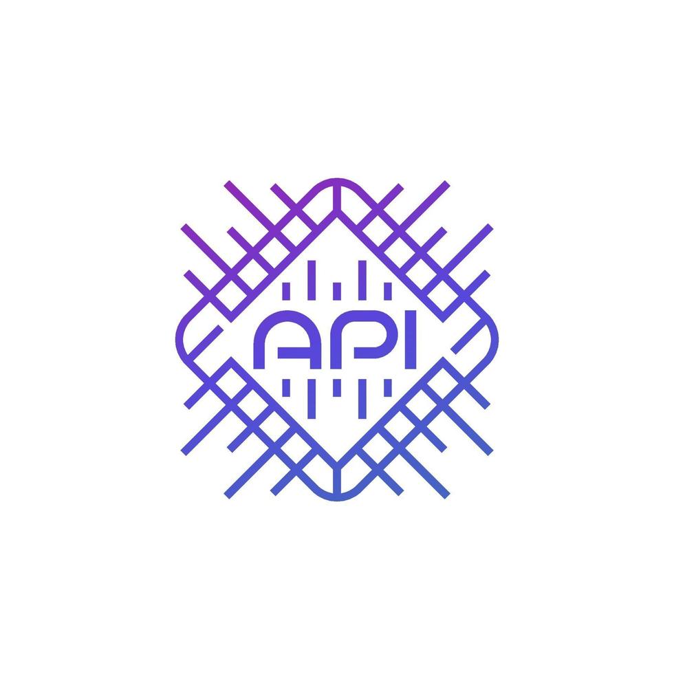 API technology and software development, vector icon 2204866 Vector Art ...