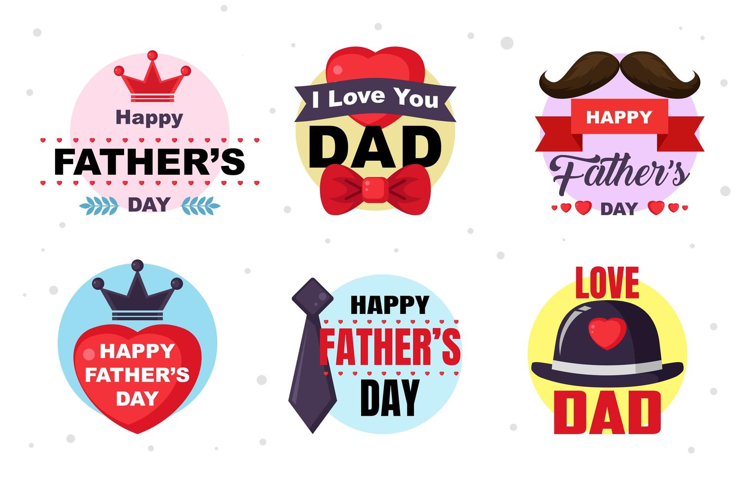 Happy Fathers Day Sticker 2207703 Vector Art At Vecteezy