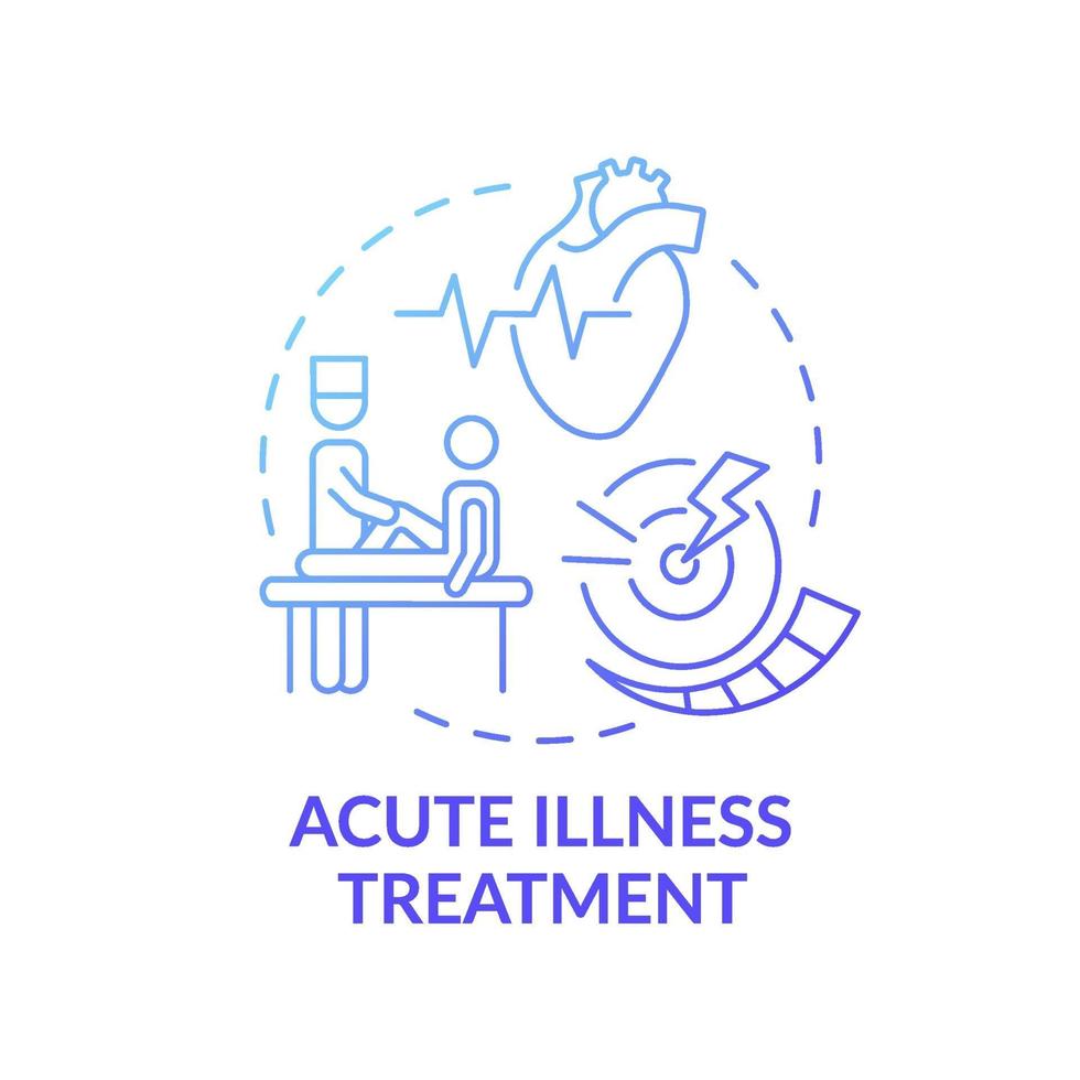 Acute Illness Treatment Blue Gradient Concept Icon 2207778 Vector Art