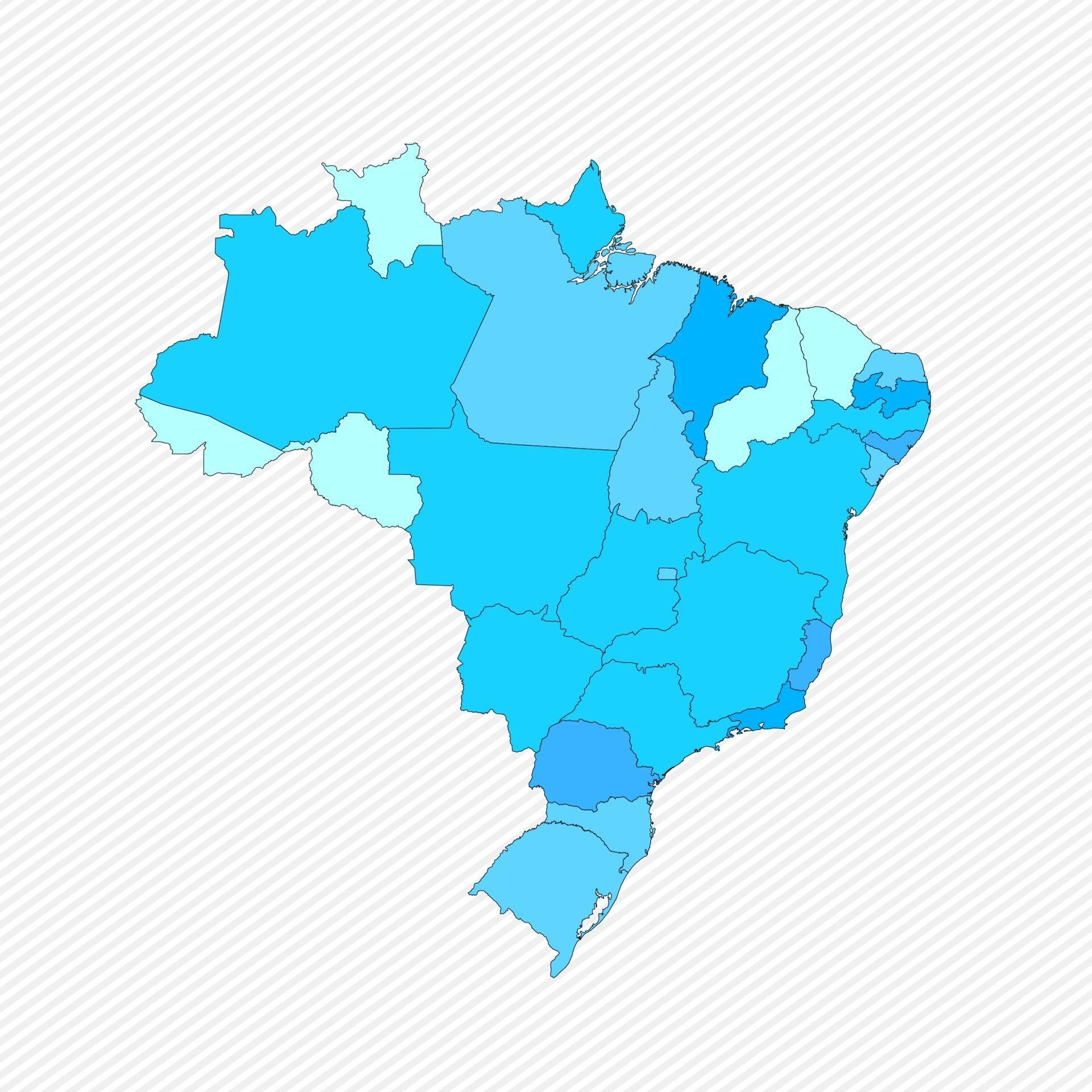 Brazil Detailed Map With States 2209230 Vector Art at Vecteezy
