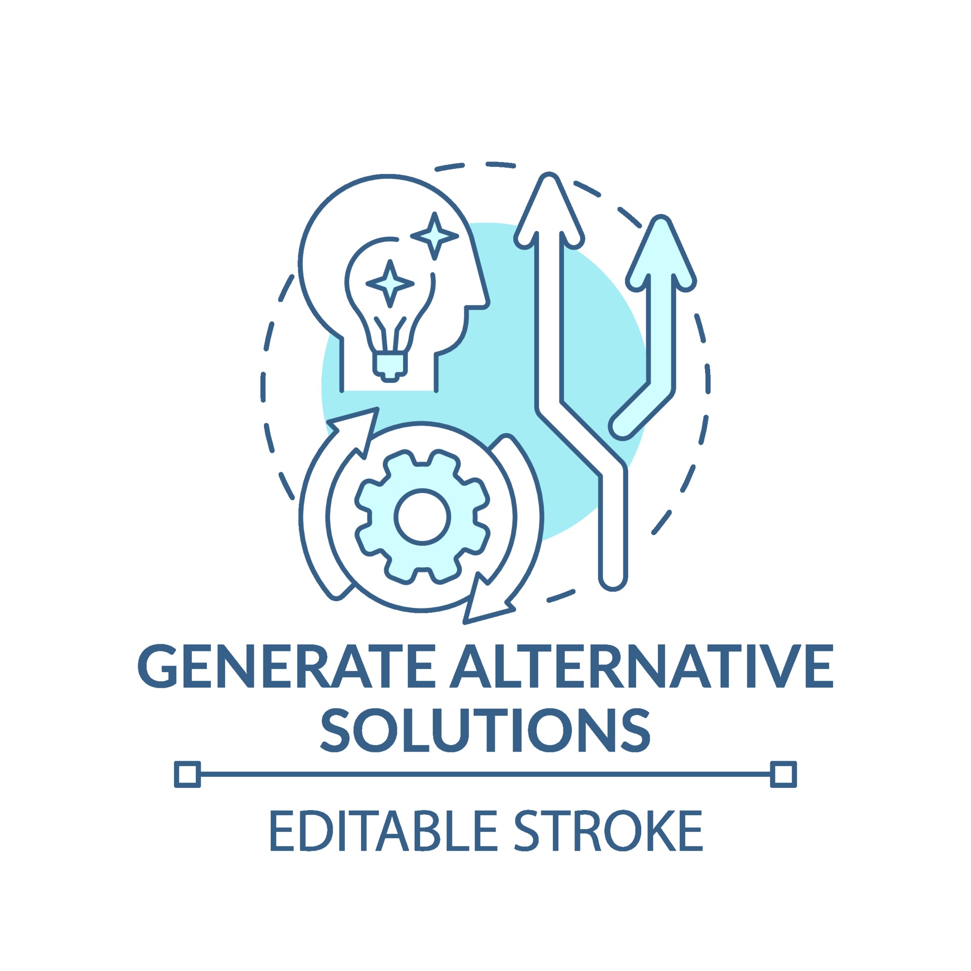 Generar Soluciones Alternativas Concepto Icono Azul 2209392 Vector En generar-soluciones-alternativas-concepto-icono-azul-2209392-vector-en