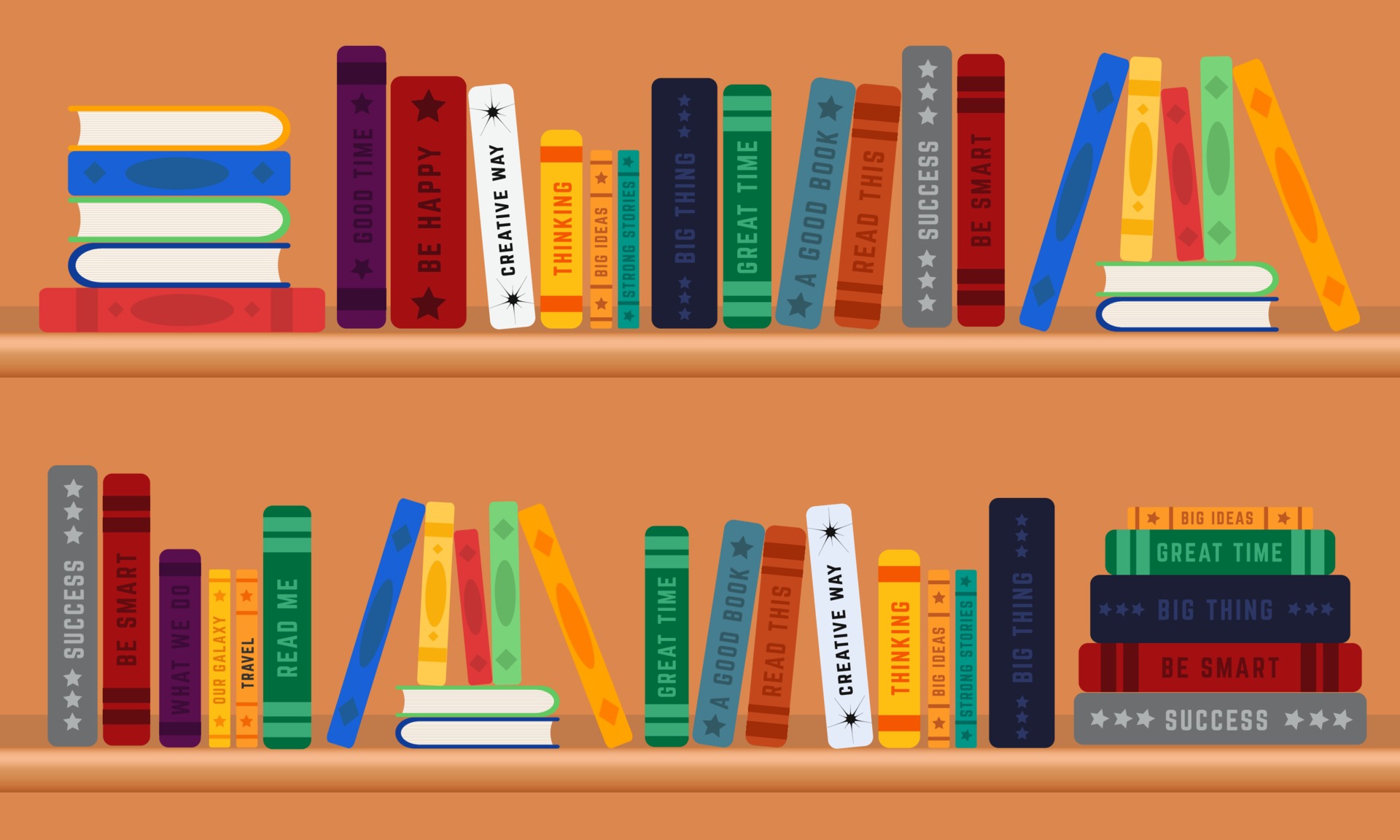 Row of Colorful Books Flat Design 2209550 Vector Art at Vecteezy Row of Colorful Books Flat Design 2209550 Vector Art at Vecteezy