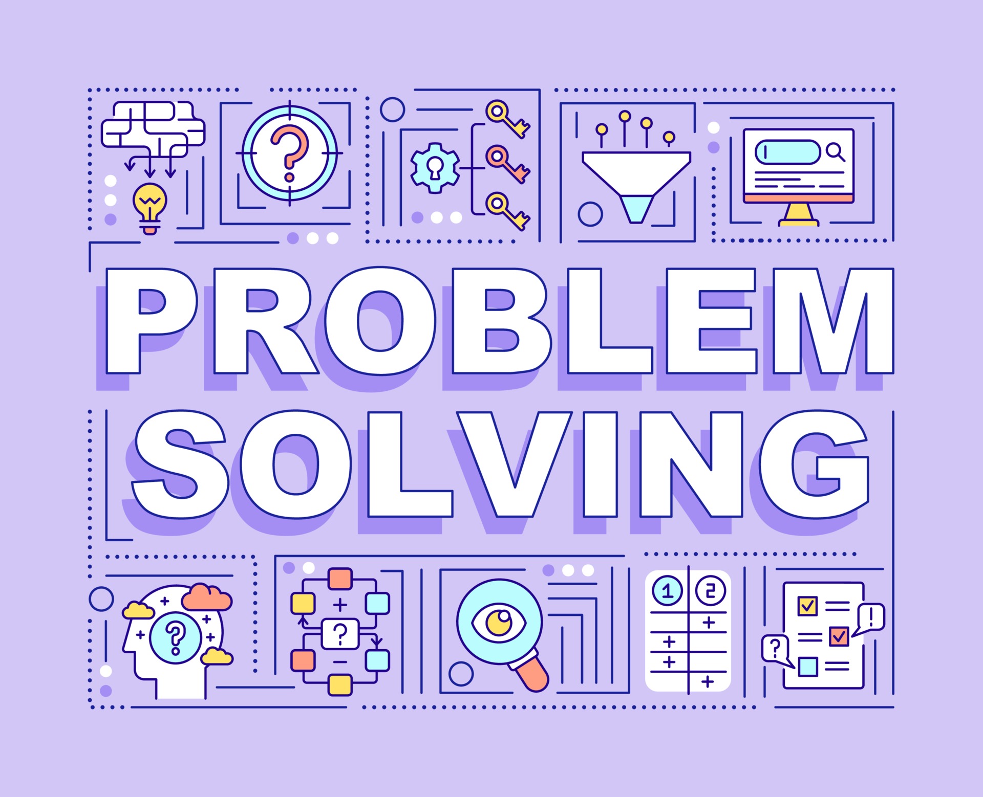 Problem solving word concepts banner 2209741 Vector Art at Vecteezy