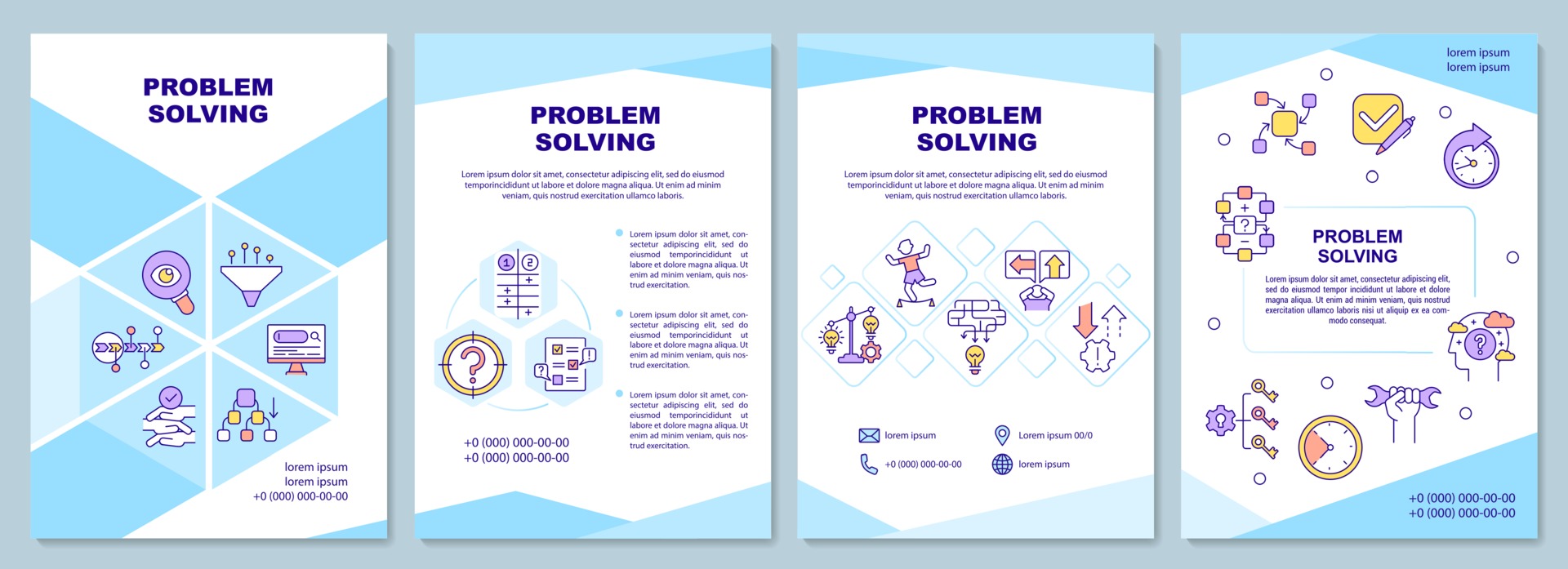 Problem solving brochure template 2209744 Vector Art at Vecteezy
