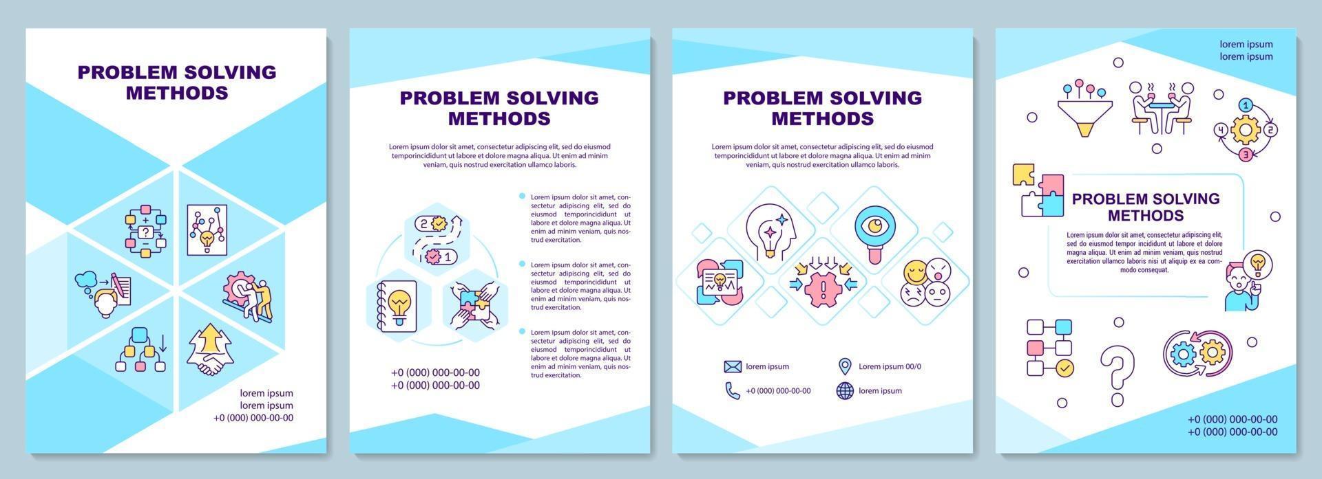 Problem solving method brochure template 2209753 Vector Art at Vecteezy