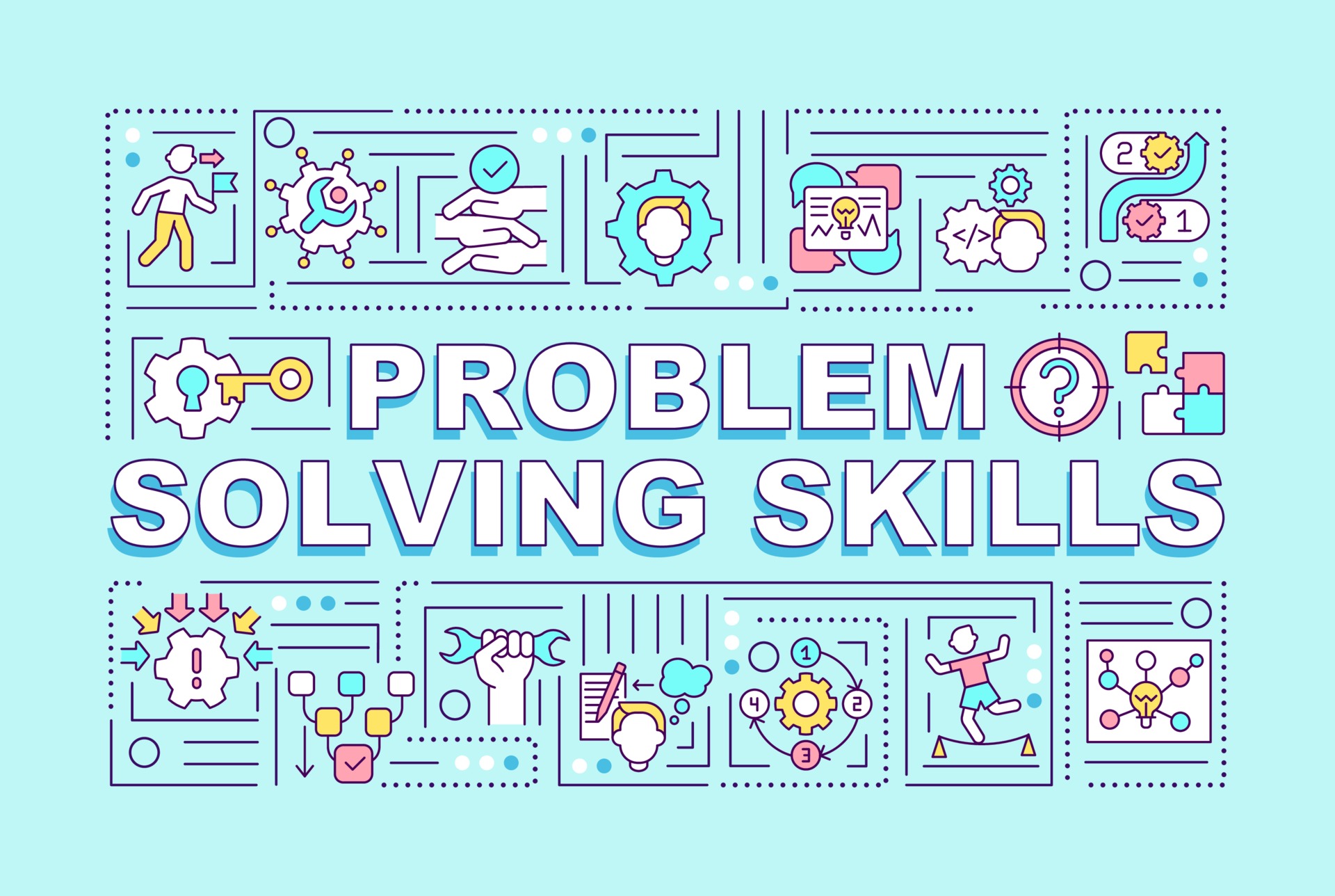 Problem solving skills word concepts banner 2209765 Vector Art at Vecteezy