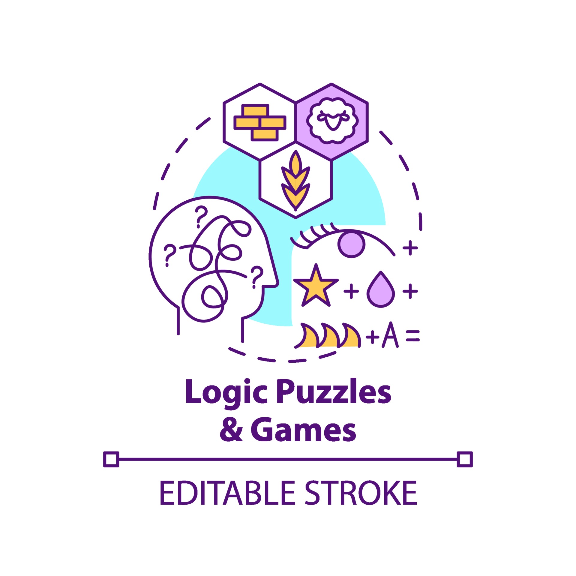 Logic puzzles and games concept icon 2210022 Vector Art at Vecteezy
