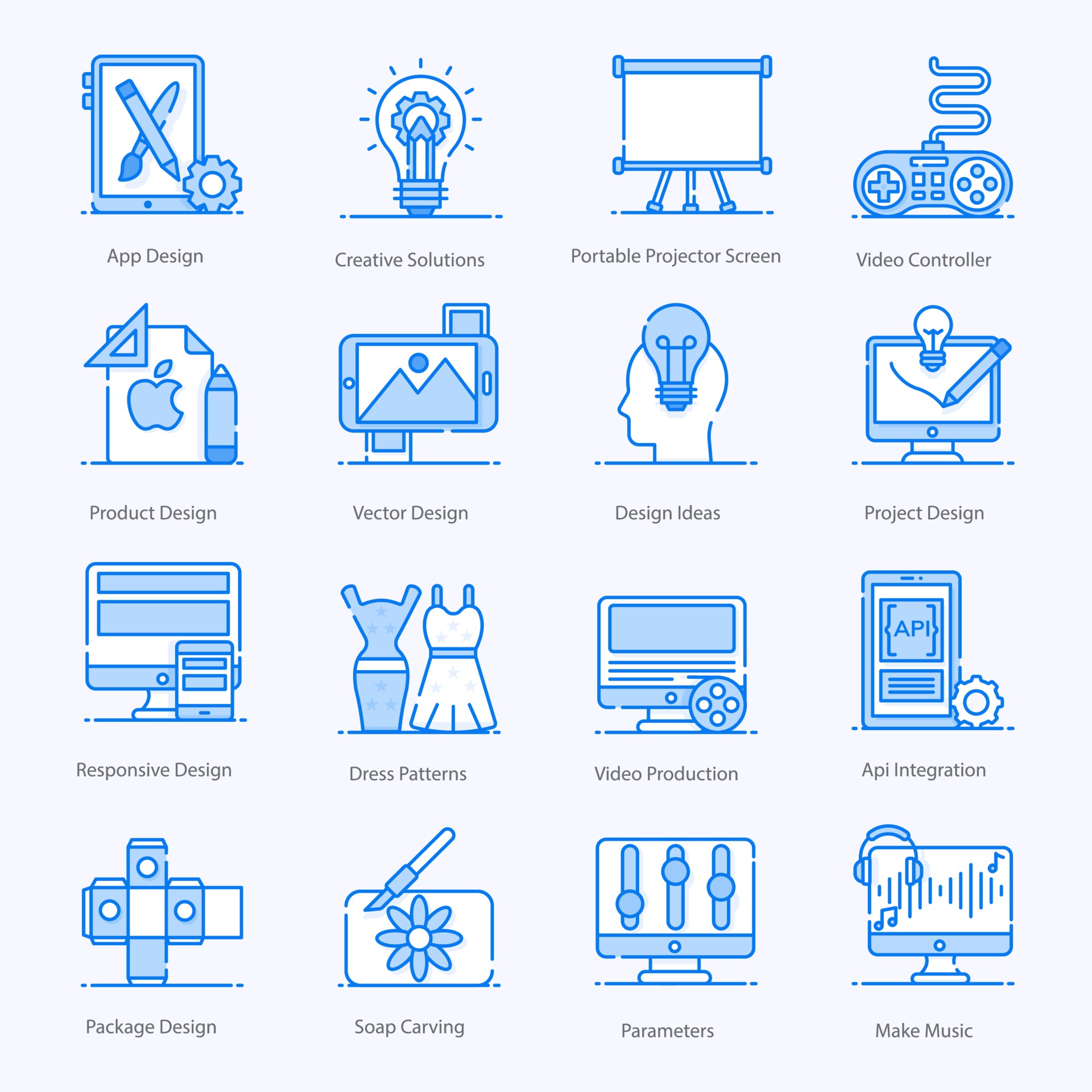Creative Process Elements 2211239 Vector Art at Vecteezy