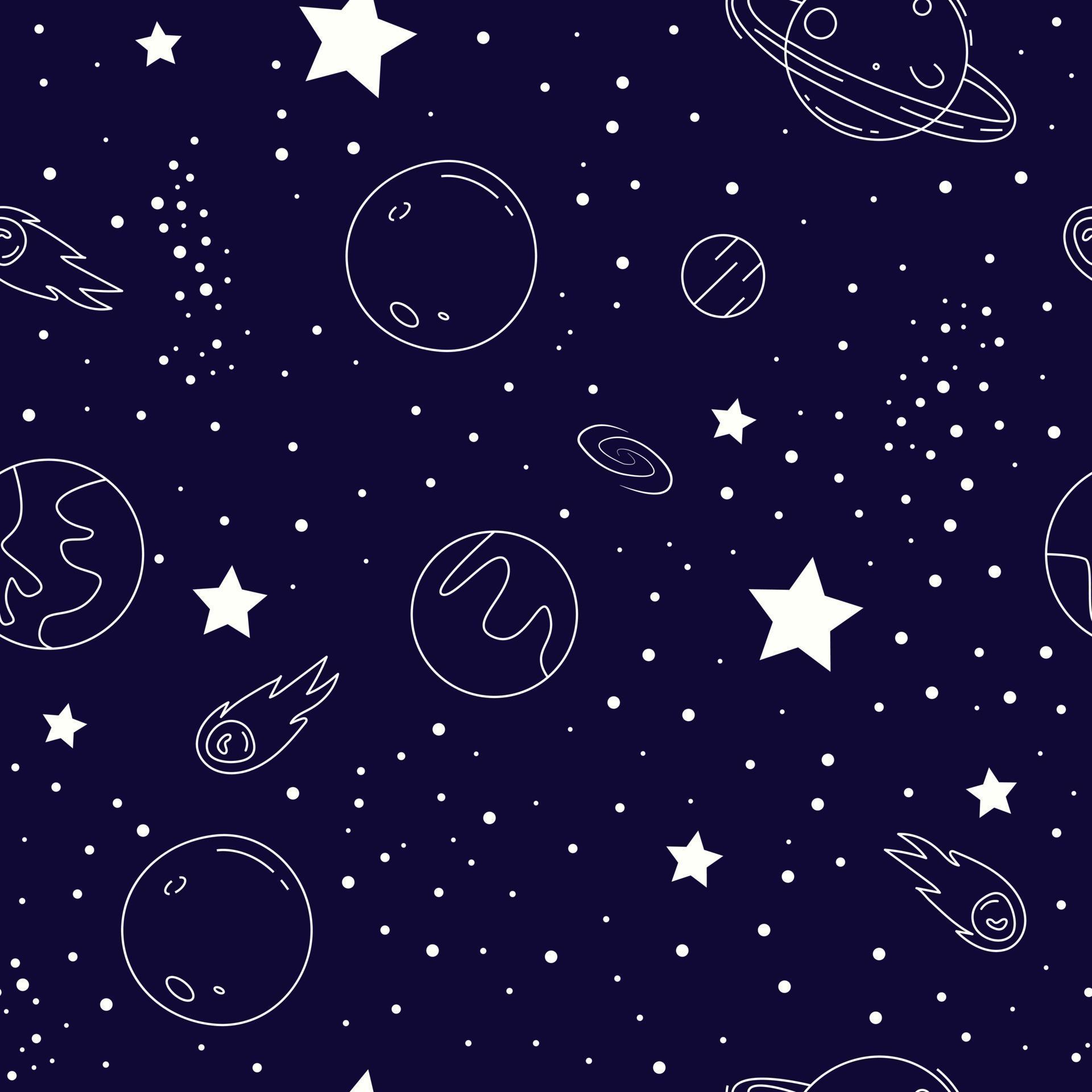 Seamless Pattern With Outer Space View 2211454 Vector Art At Vecteezy