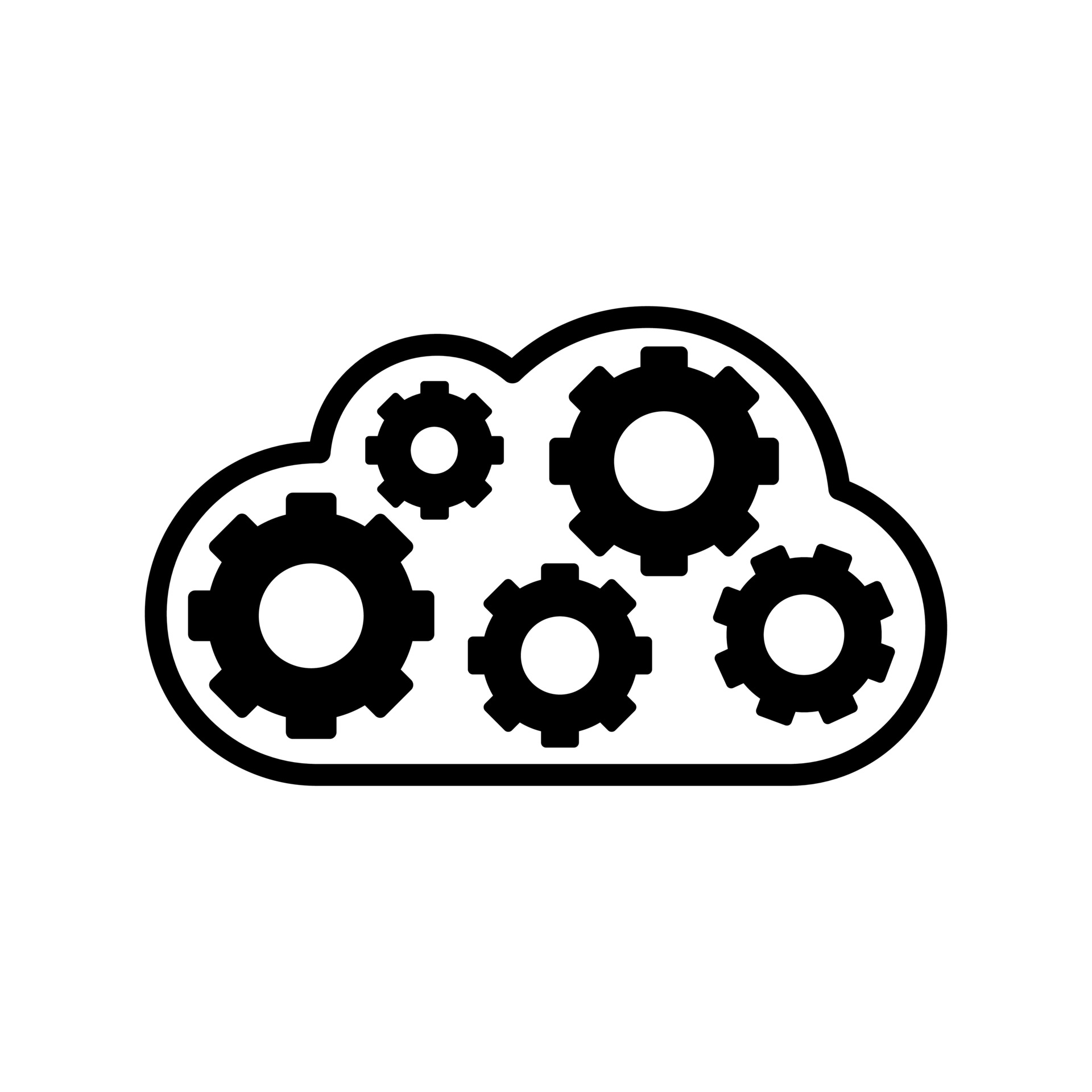Serverless Computing Vector Black Icon Illustration Of A Cloud Computing Execution Model In