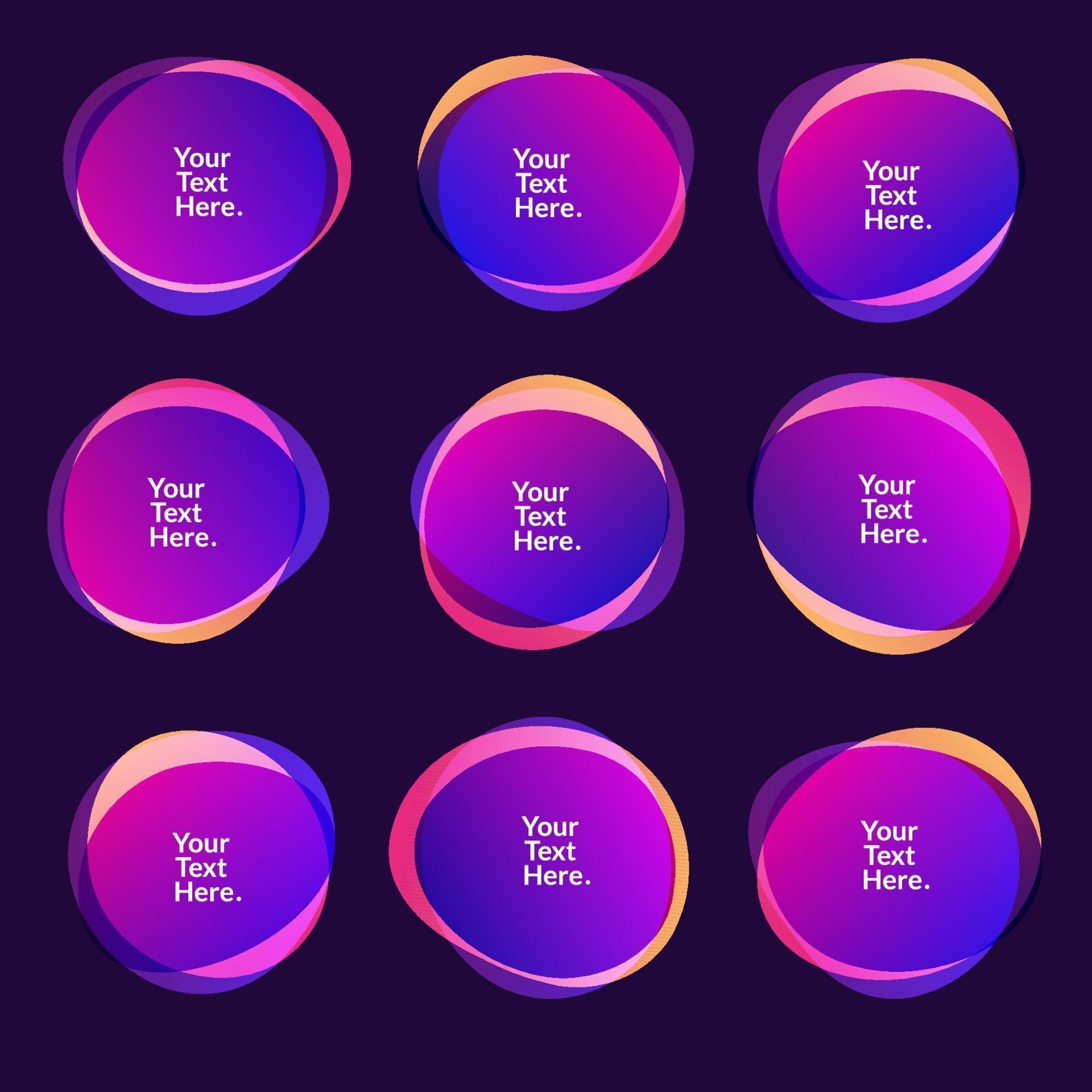 Abstract blur free form shapes color gradient iridescent colors effect ...