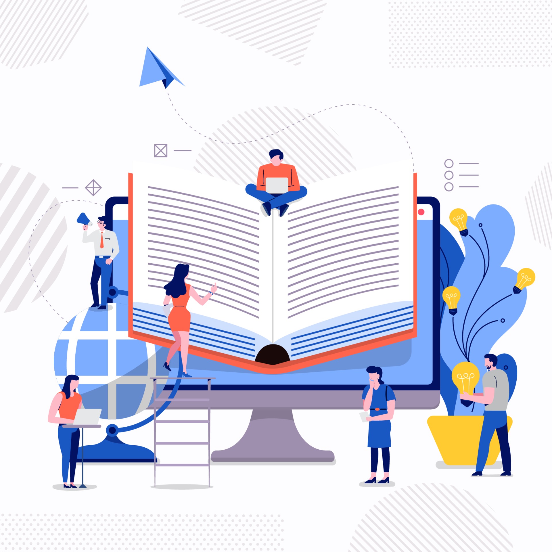 Teamwork study e-learning 2214464 Vector Art at Vecteezy