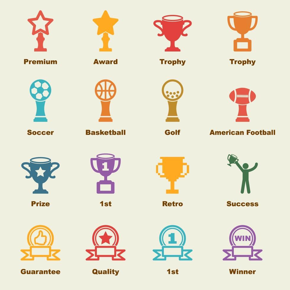 trophy vector elements 2217765 Vector Art at Vecteezy
