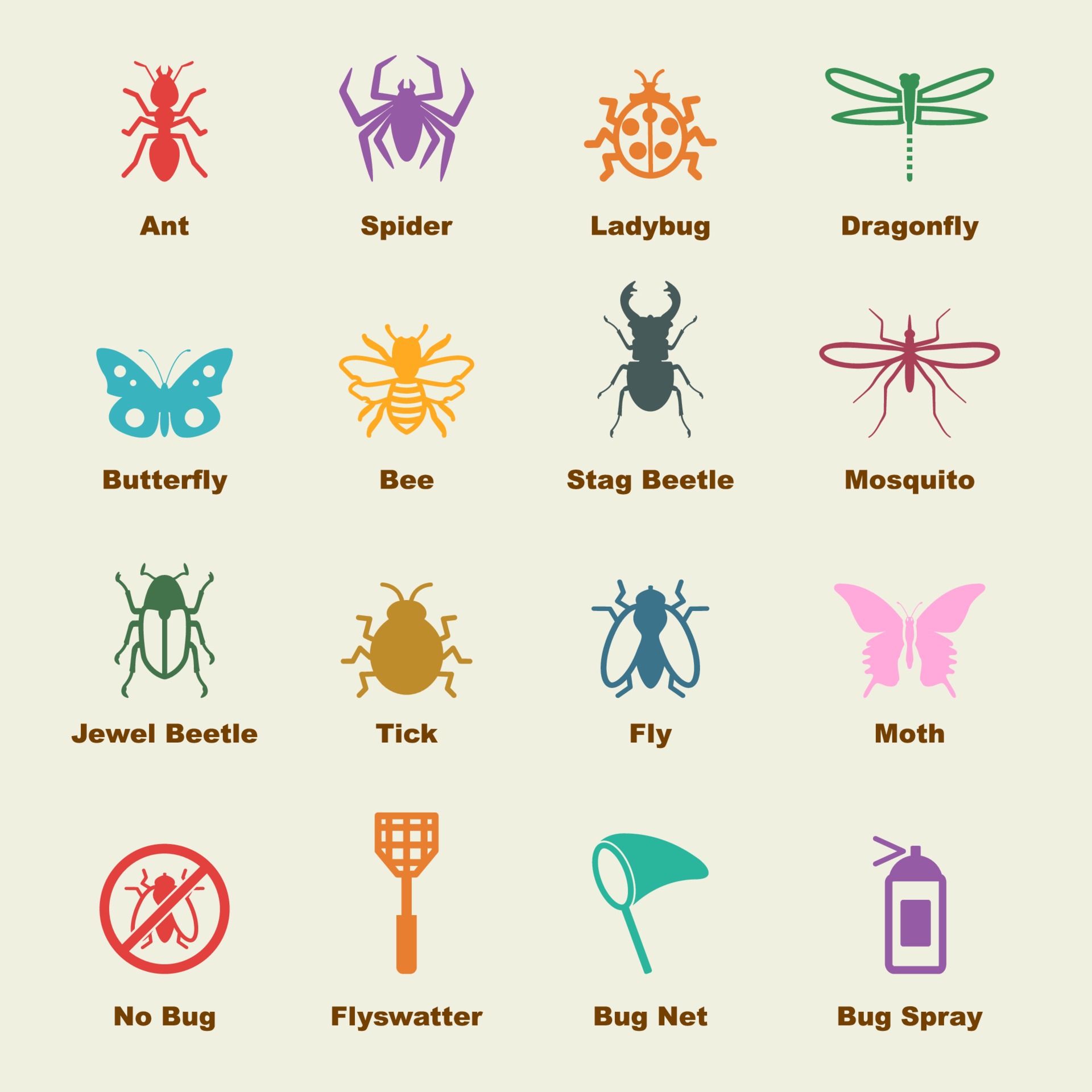 elementos vectoriales de insectos 2217773 Vector en Vecteezy