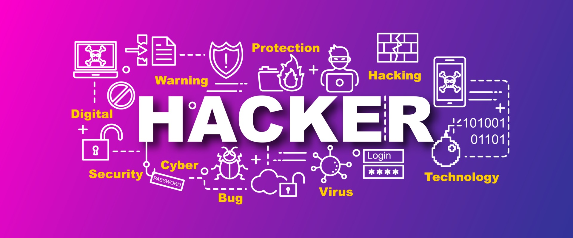hacker vector trendy banner 2217827 Vector Art at Vecteezy