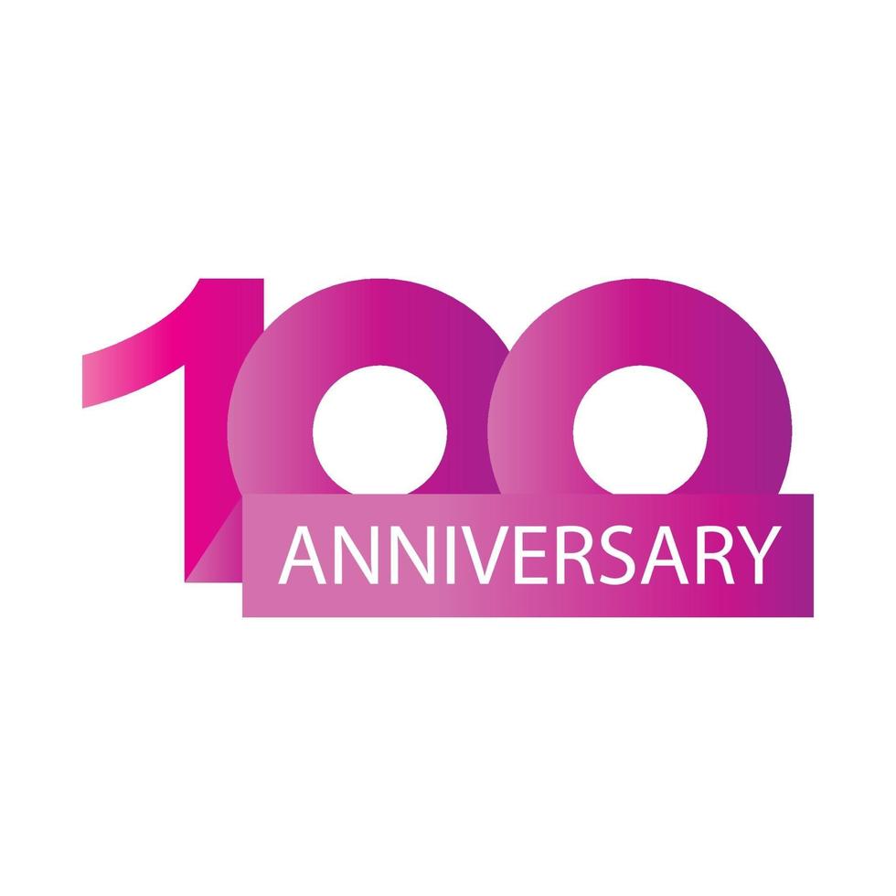100 Years Anniversary Celebration Vector Template Design Illustration