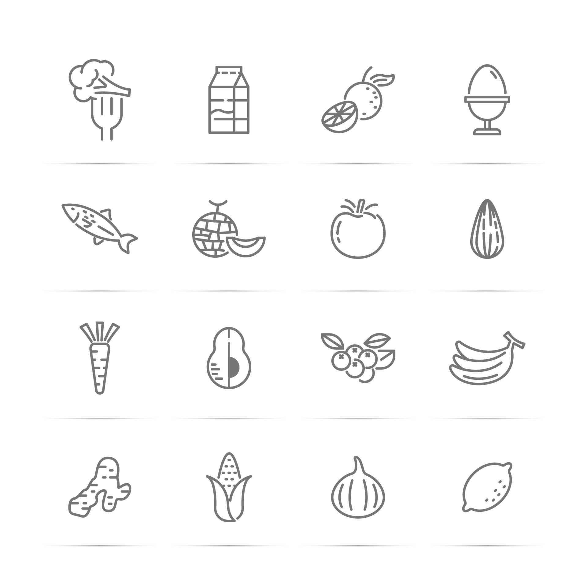 healthy food vector line icons 2220290 Vector Art at Vecteezy