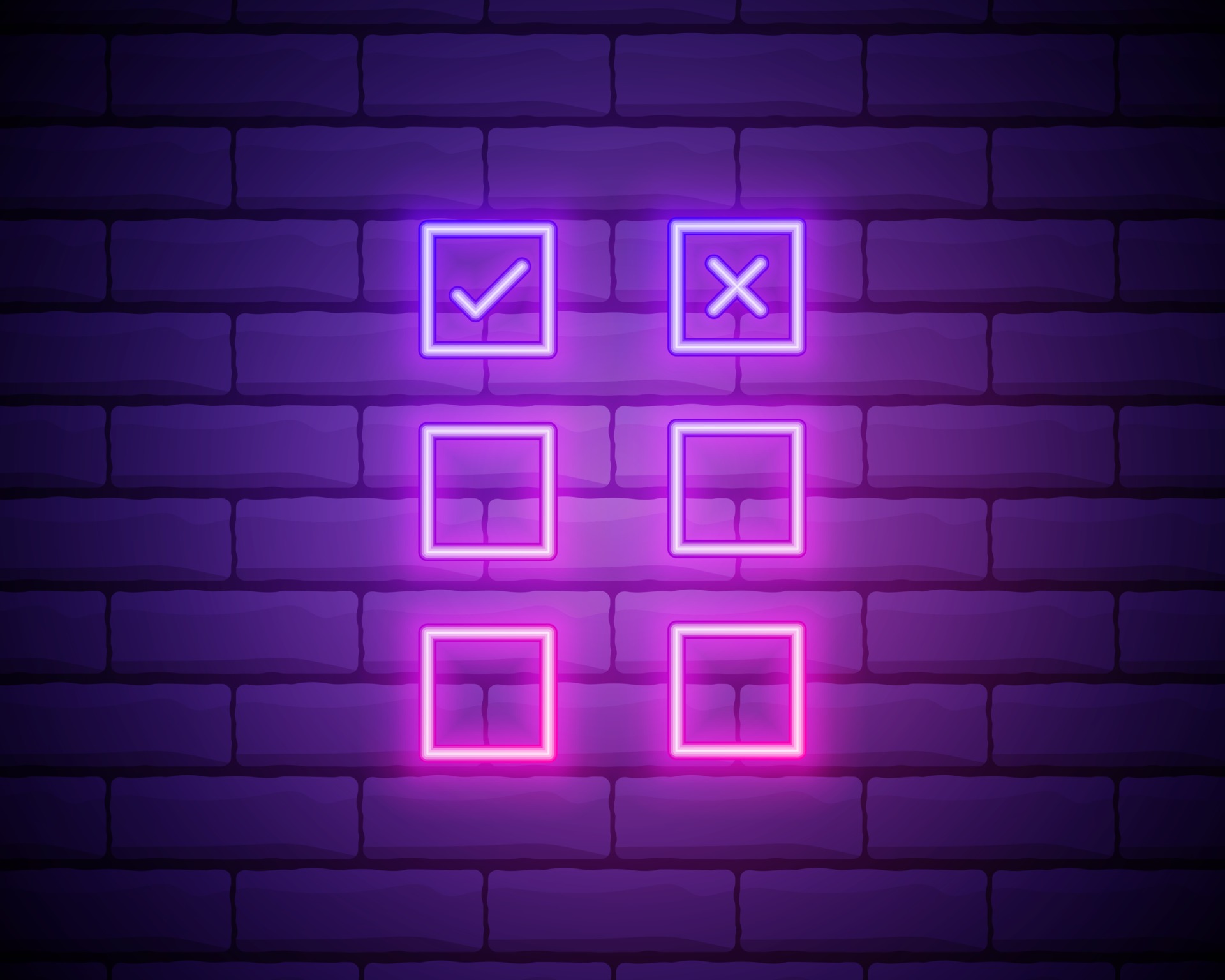 Check Mark And Cross Mark In Neon Style 2221933 Vector Art At Vecteezy check-mark-and-cross-mark-in-neon-style-2221933-vector-art-at-vecteezy
