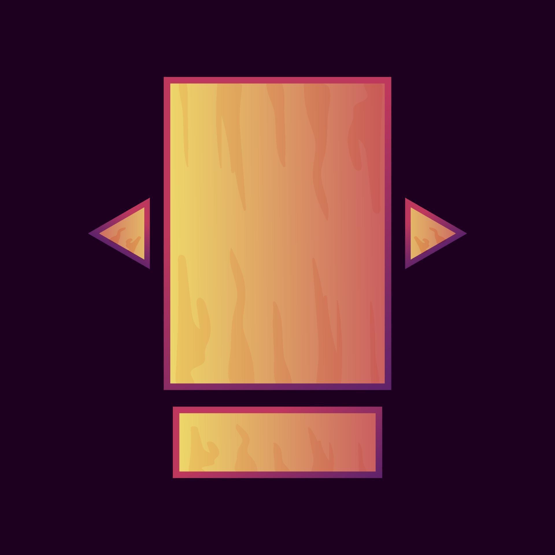 set of old wooden game ui board pop up for gui asset elements vector illustration 2223364 Vector ...