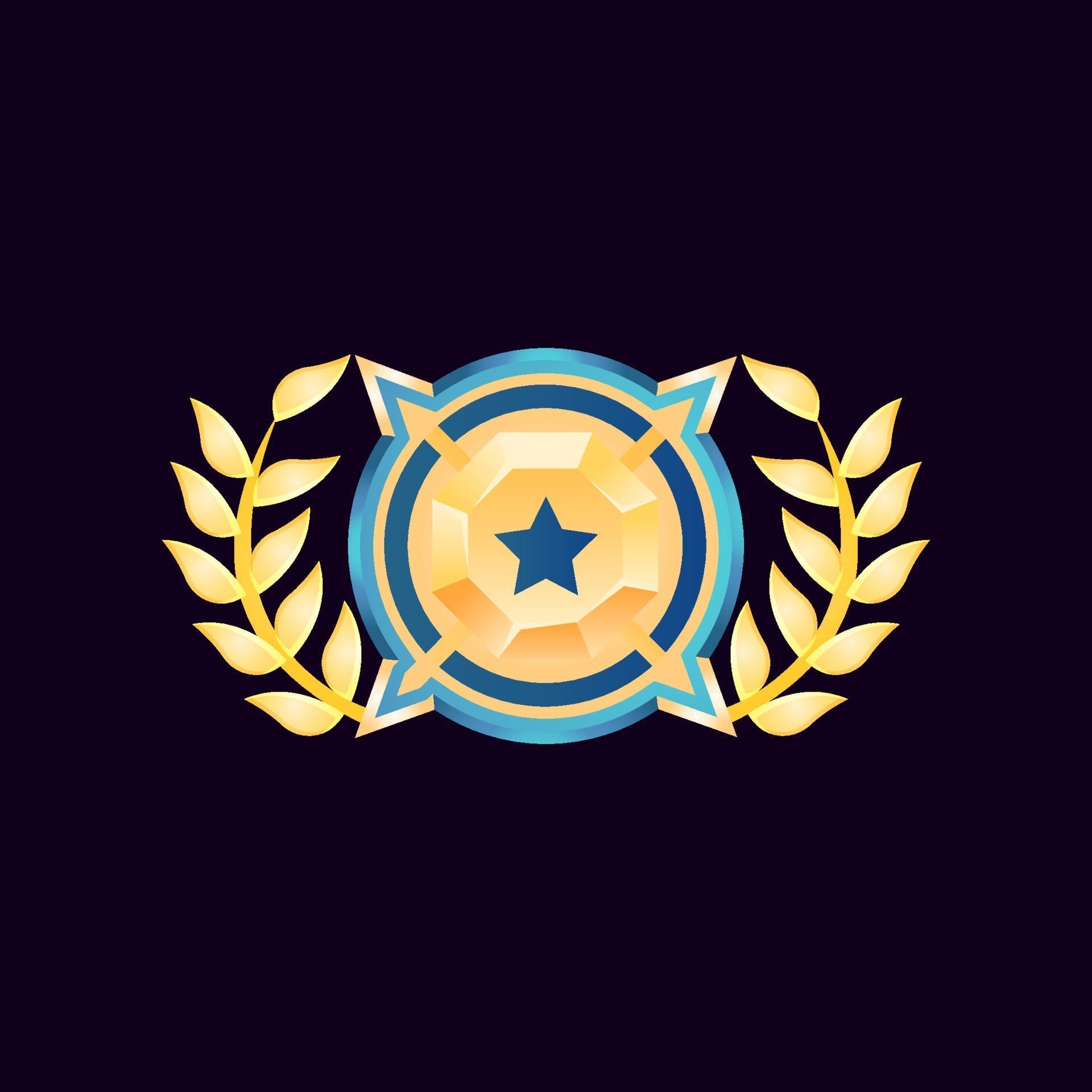 game ui glossy rounded diamond rank badge medals with laurel wreath ... game ui glossy rounded diamond rank badge medals with laurel wreath ...