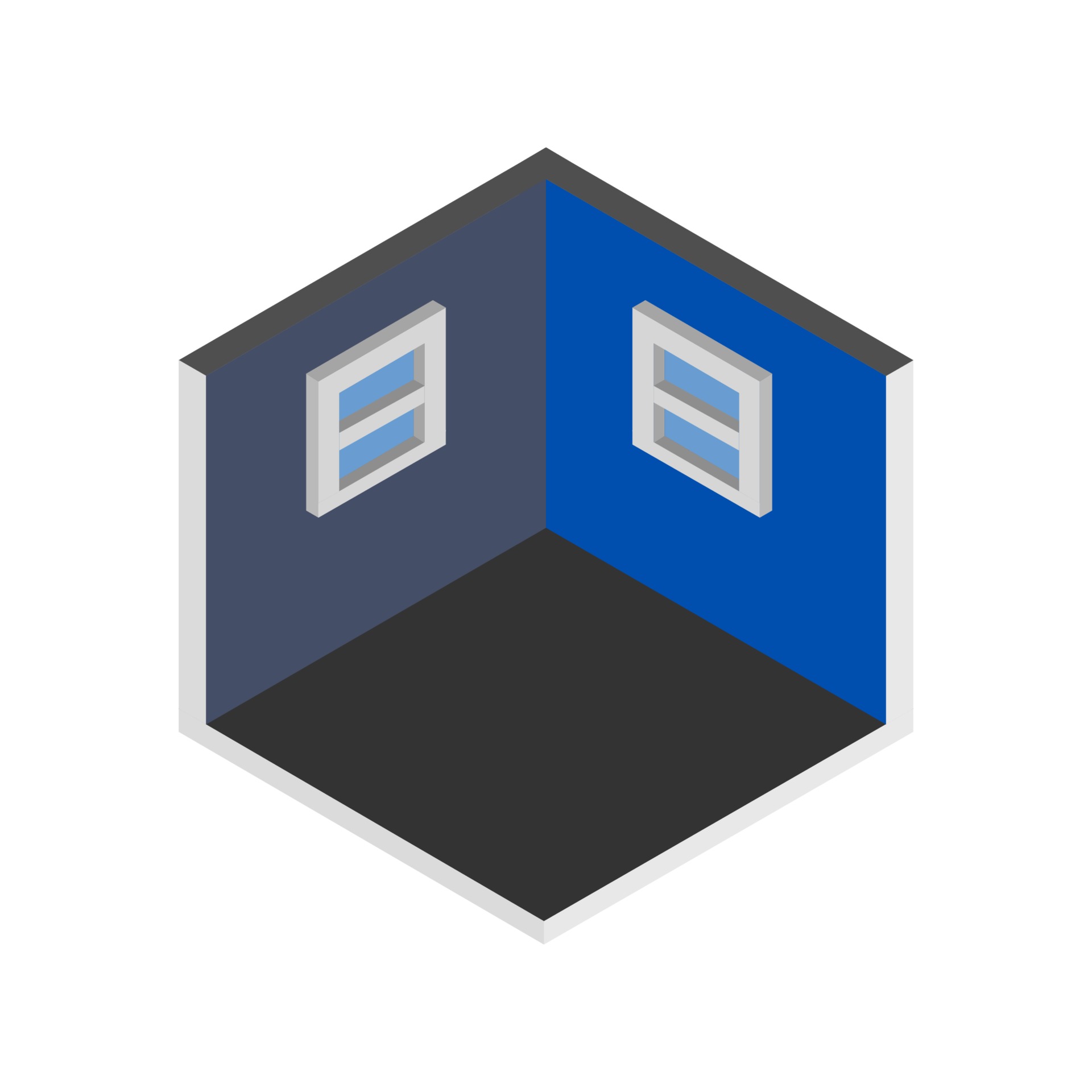 Isometric Empty Room On White Background 2224823 Vector Art at Vecteezy