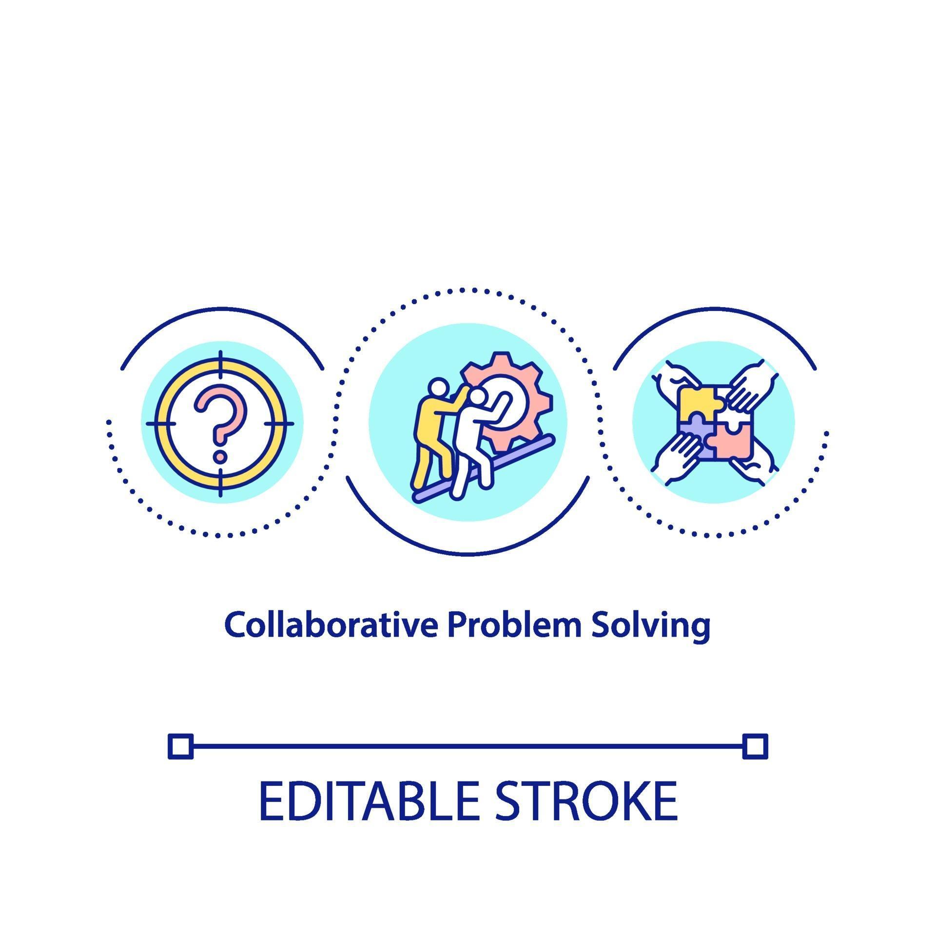 Collaborative Problem Solving Concept Icon 2226862 Vector Art At Vecteezy