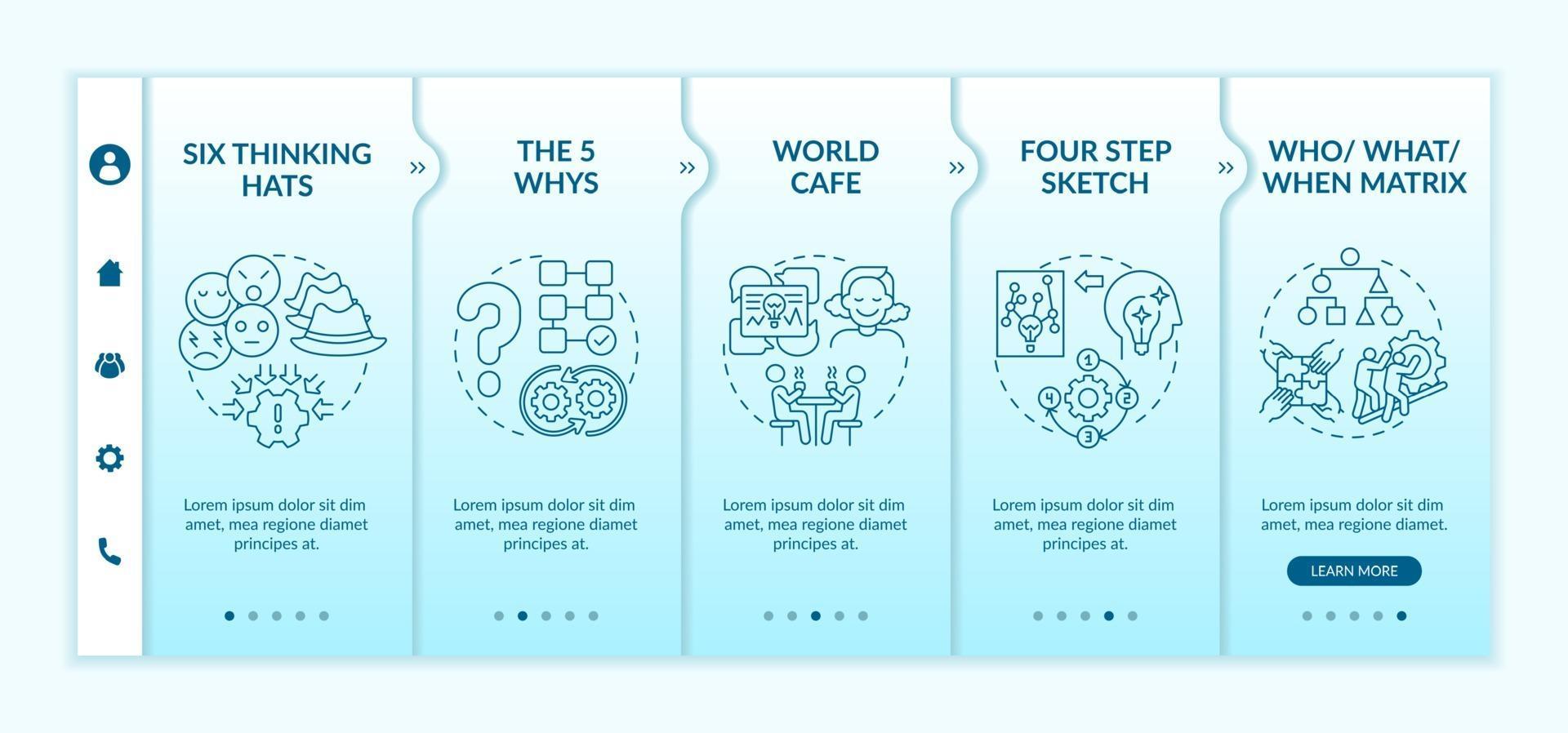 Problem Solving Methods Onboarding Vector Template 2227441 Vector Art At Vecteezy