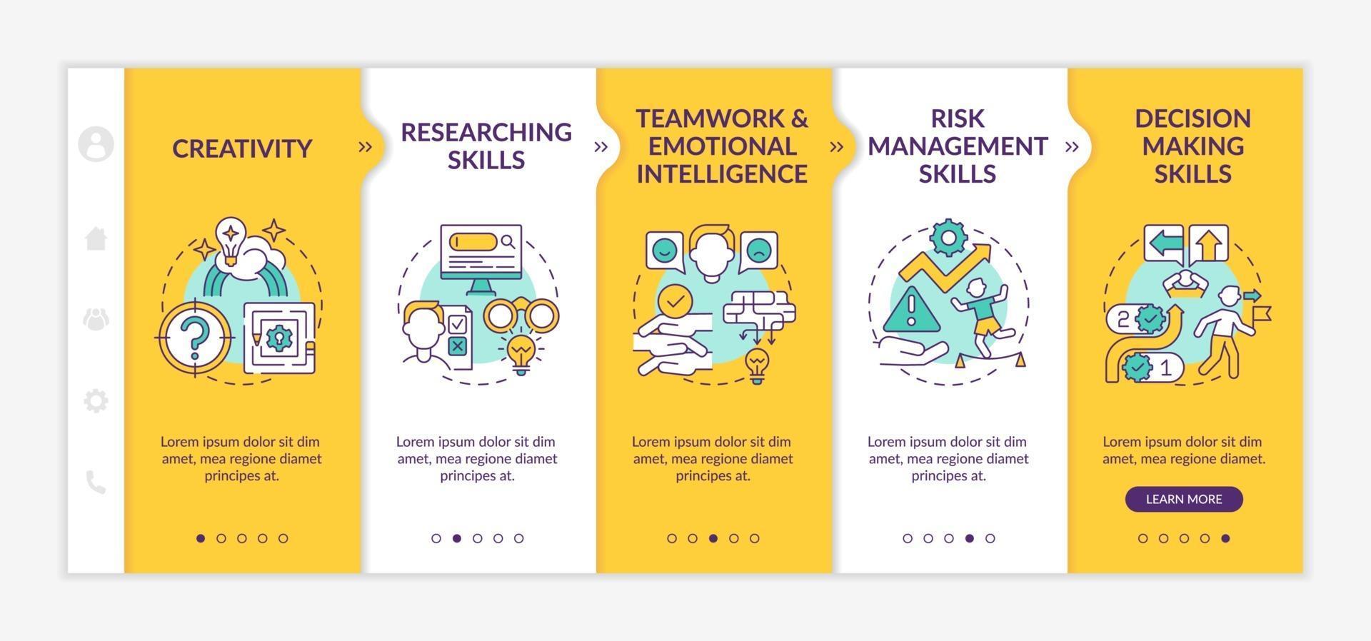 Problem-solving abilities onboarding vector template 2227652 Vector Art at Vecteezy