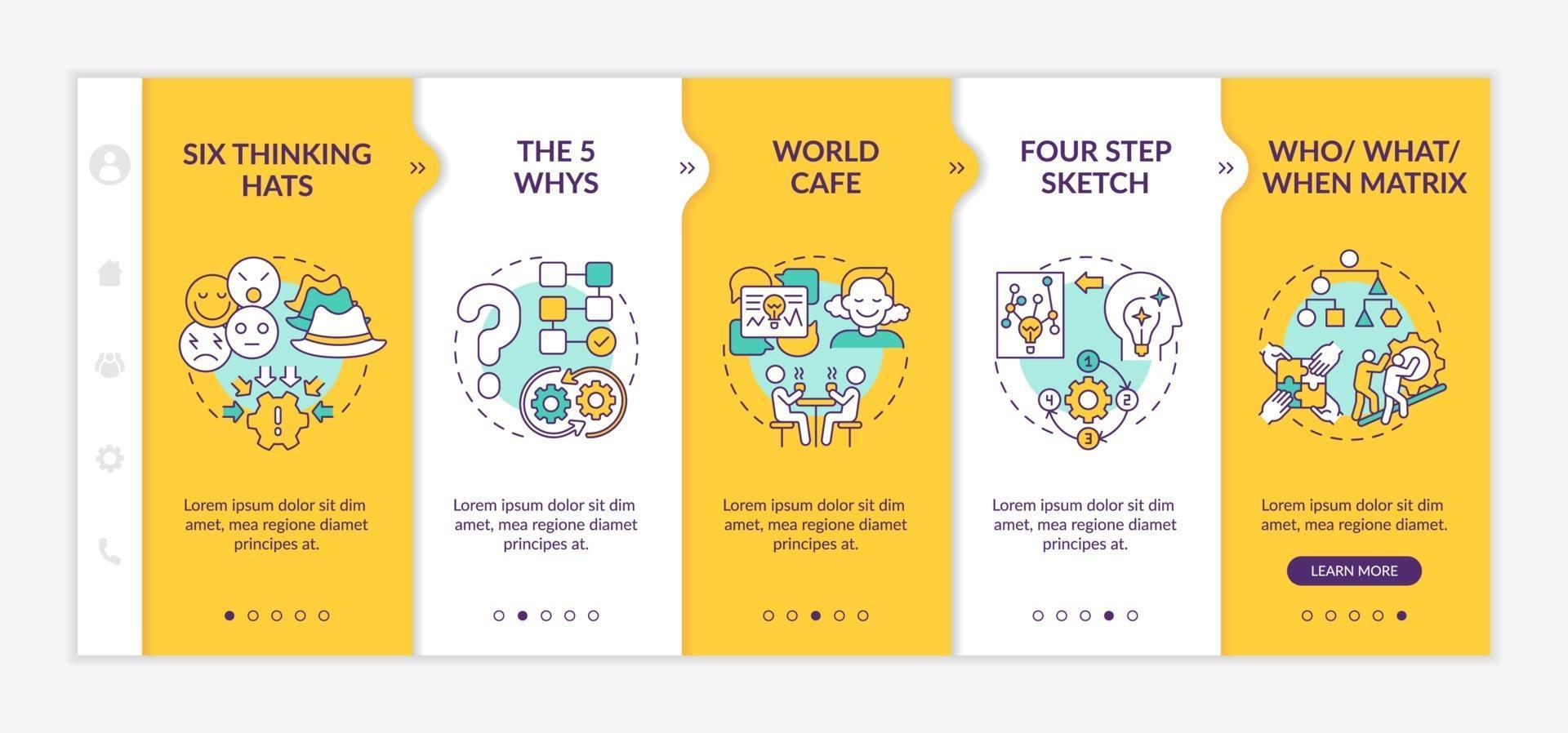 Problem solving techniques onboarding vector template 2227653 Vector Art at Vecteezy