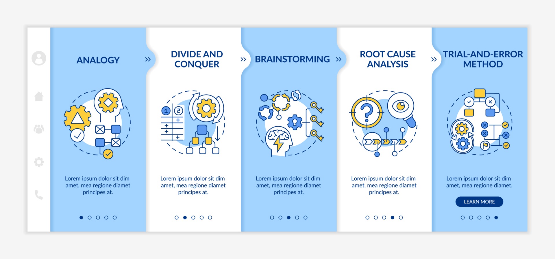 Problem solving tactics onboarding vector template 2227654 Vector Art at Vecteezy