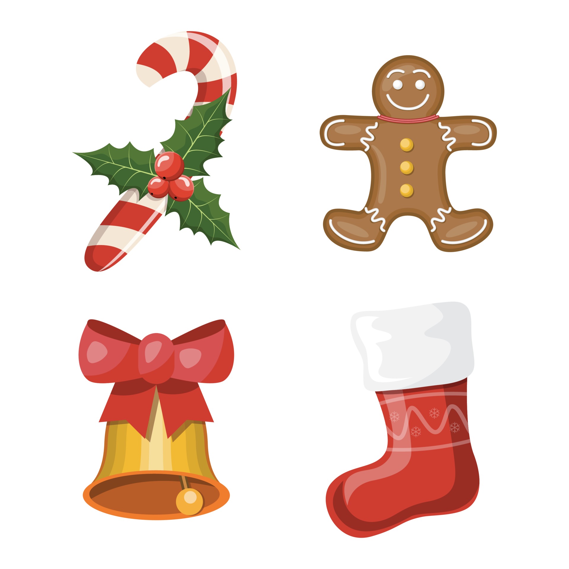 christmas icons set 2227715 Vector Art at Vecteezy