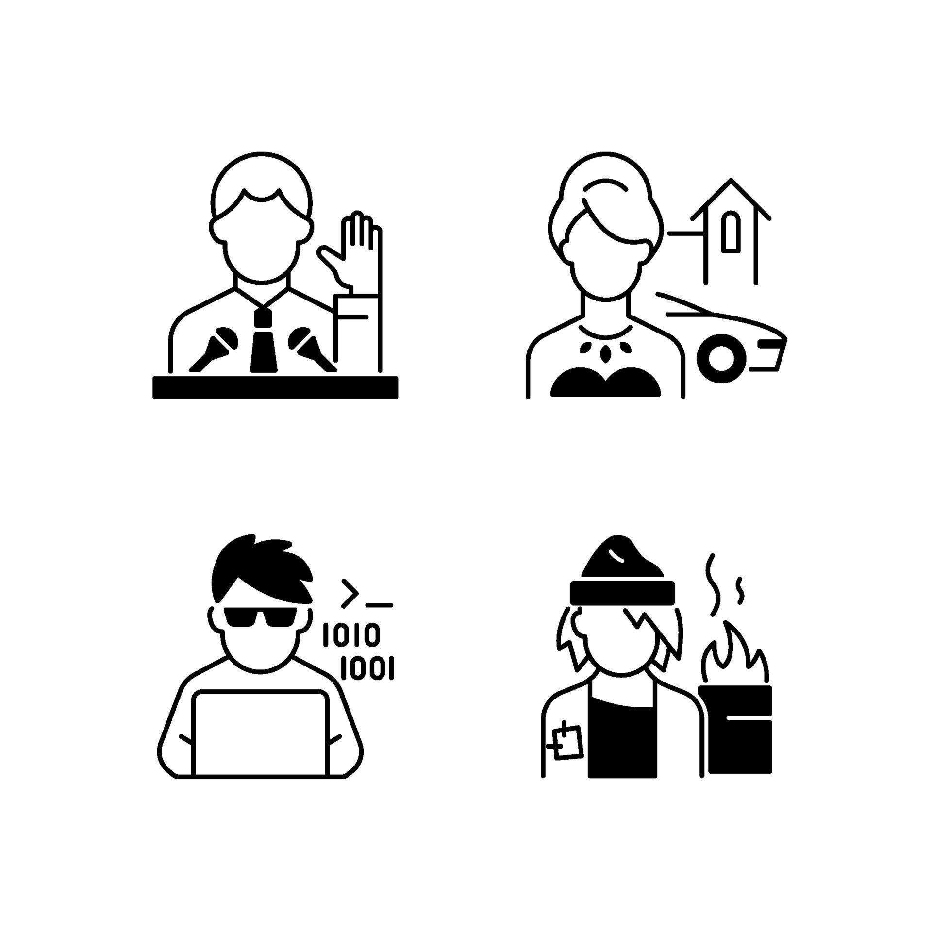 Social status type black linear icons set 2227817 Vector Art at Vecteezy Social status type black linear icons set 2227817 Vector Art at Vecteezy