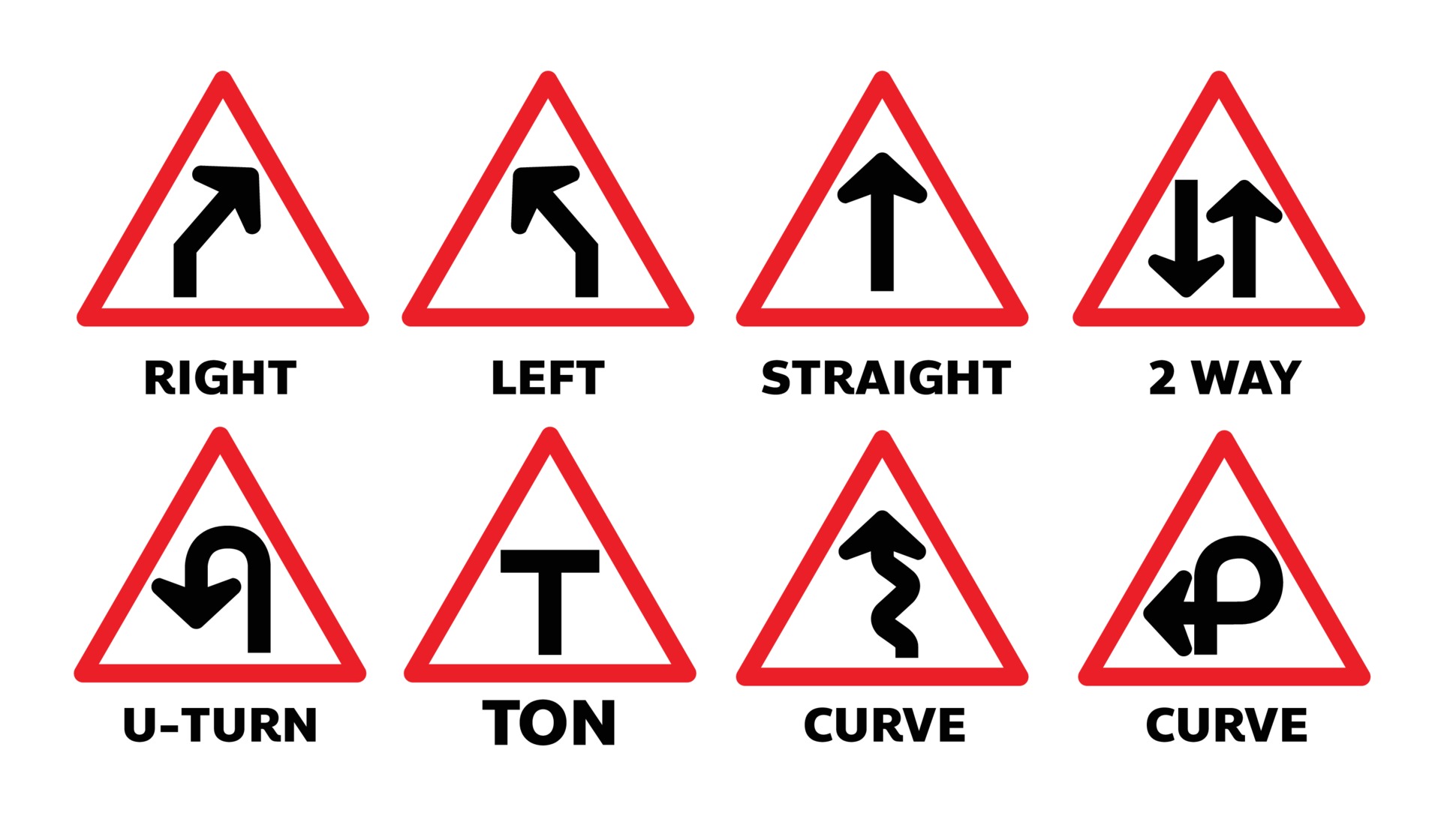 set of traffic sign illustration 2231503 Vector Art at Vecteezy
