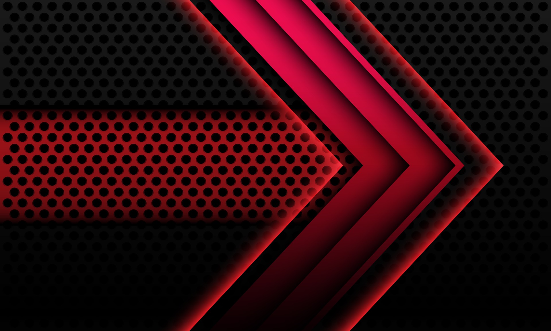 Abstract red metallic arrow shadow geometric direction on black circle ... Abstract red metallic arrow shadow geometric direction on black circle ...