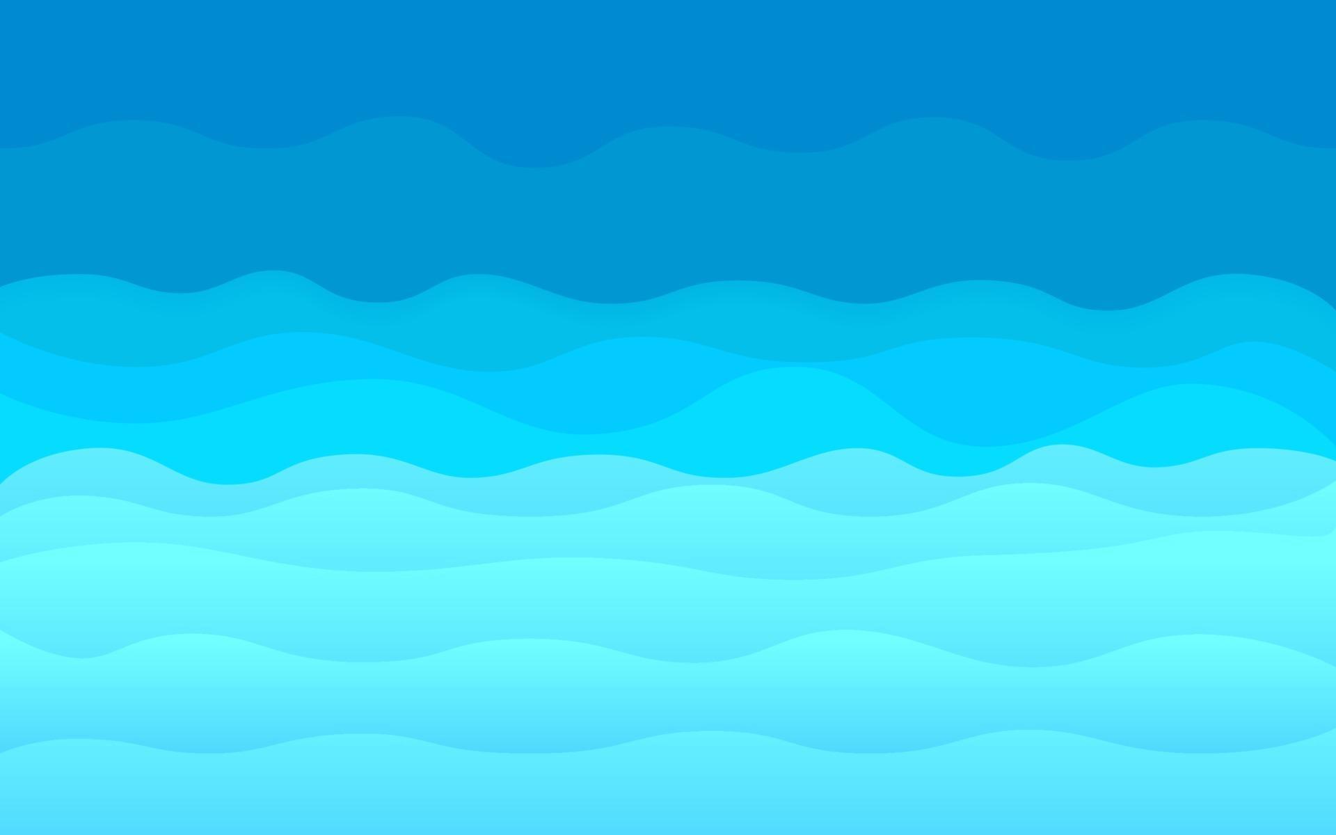 Blue abstract ocean waves vector background 2235975 Vector Art at Vecteezy