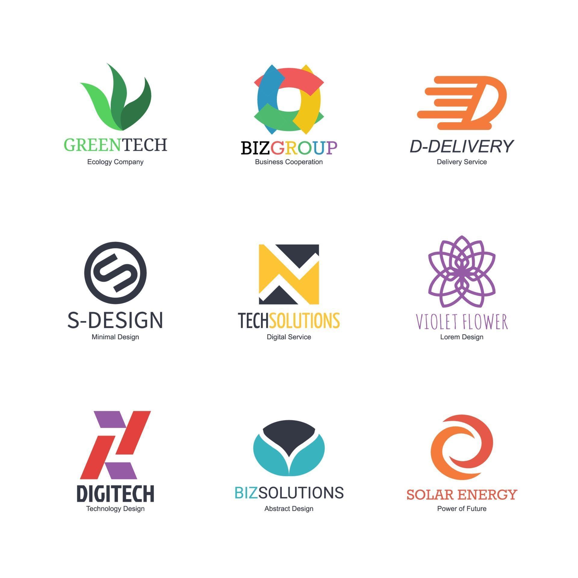 abstract logo design set 2236079 Vector Art at Vecteezy