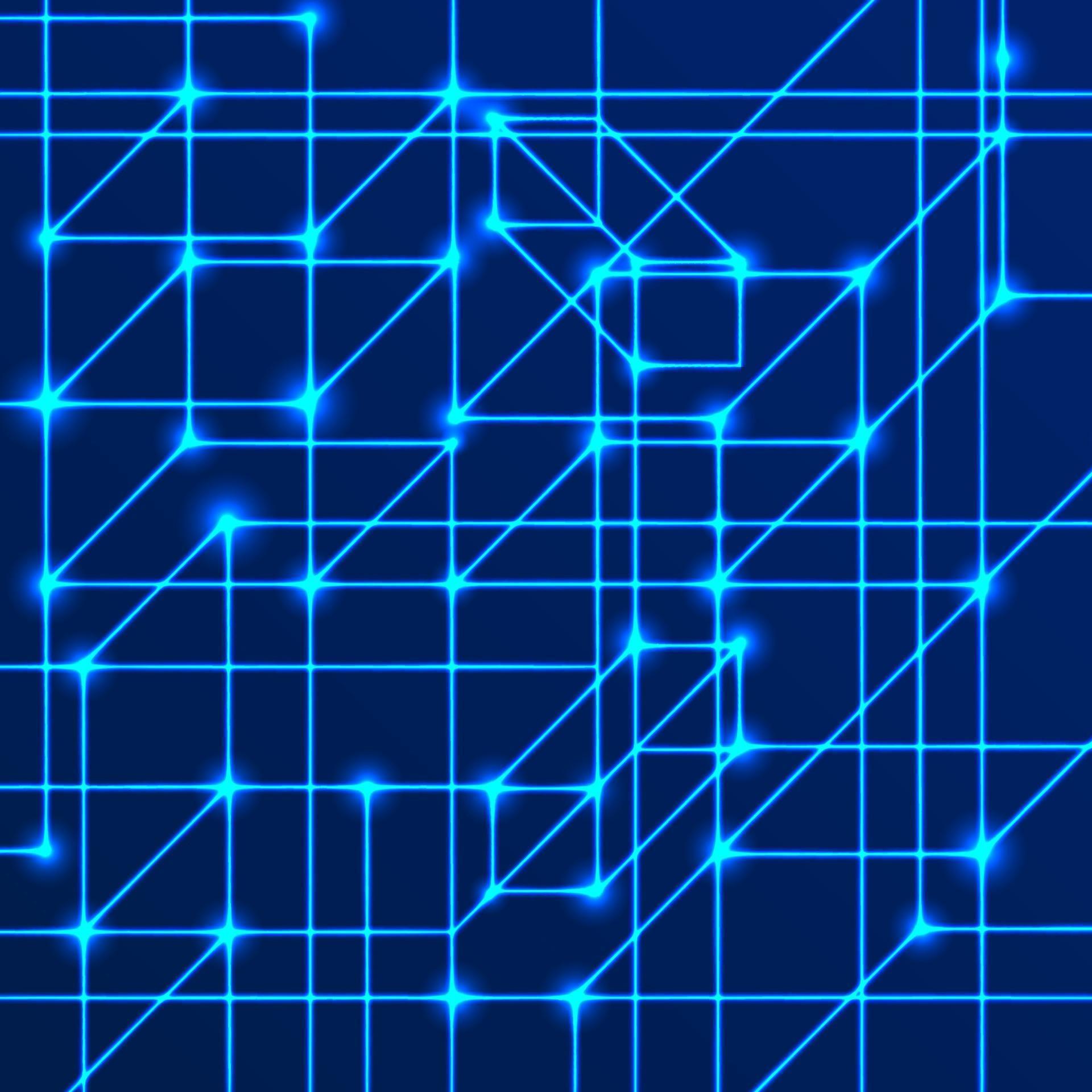Vector background of bright neon lines with intersection nodes. Data ... Vector background of bright neon lines with intersection nodes. Data ...