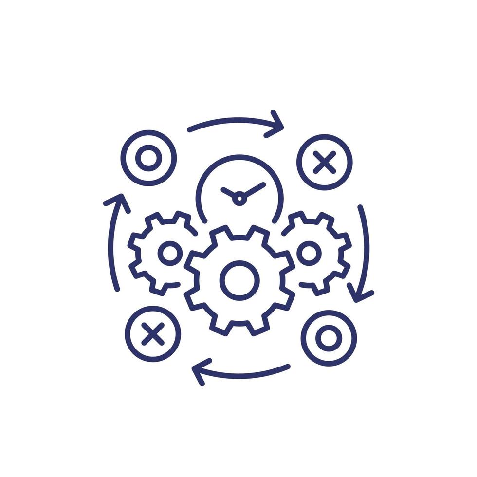 Business Process Line Icon On White 2237948 Vector Art At Vecteezy