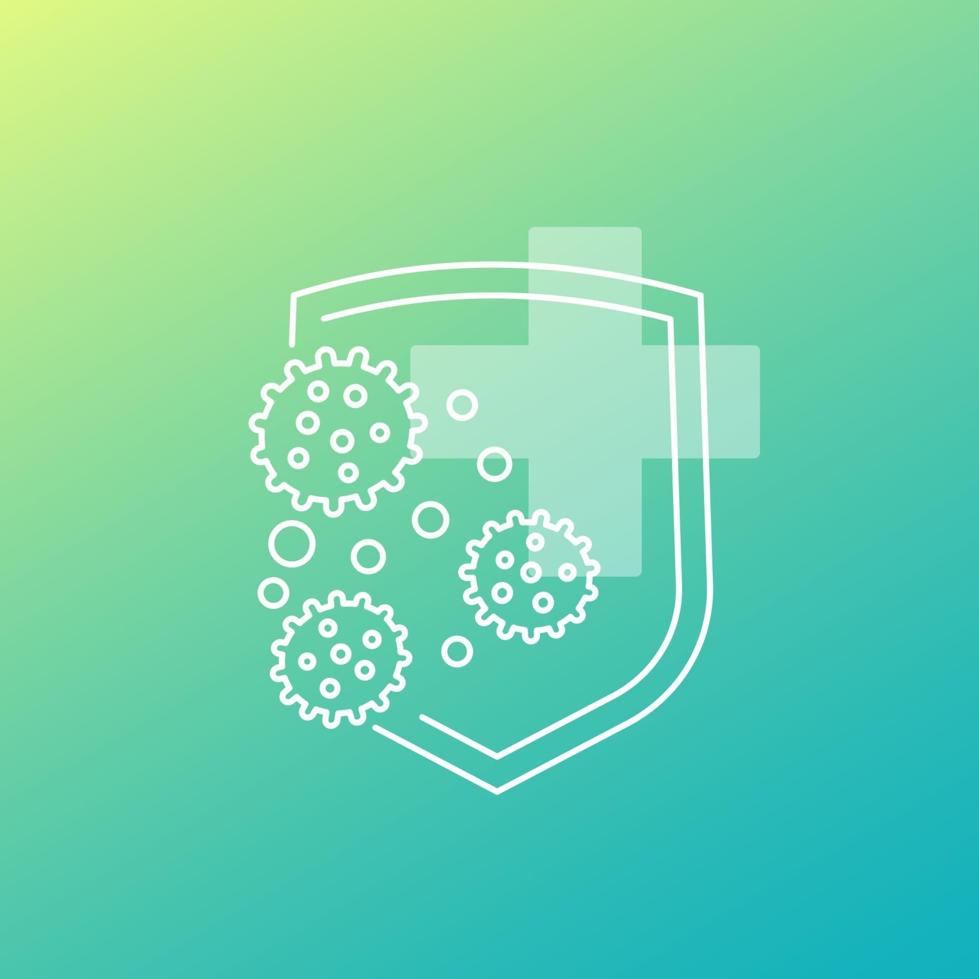 Antibacterial Protection Antiviral Drug Vector Line Icon 2238051