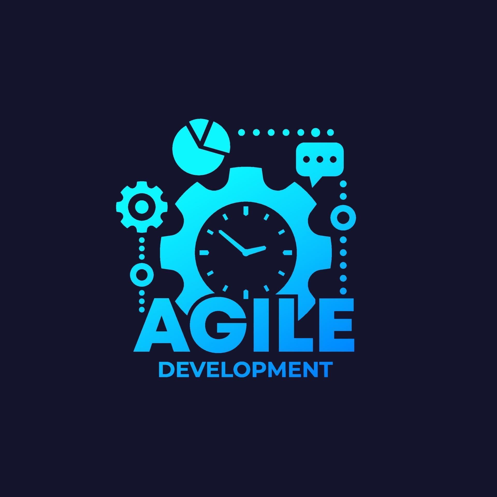 Agile software development process icon on dark 2238156 Vector Art at ...