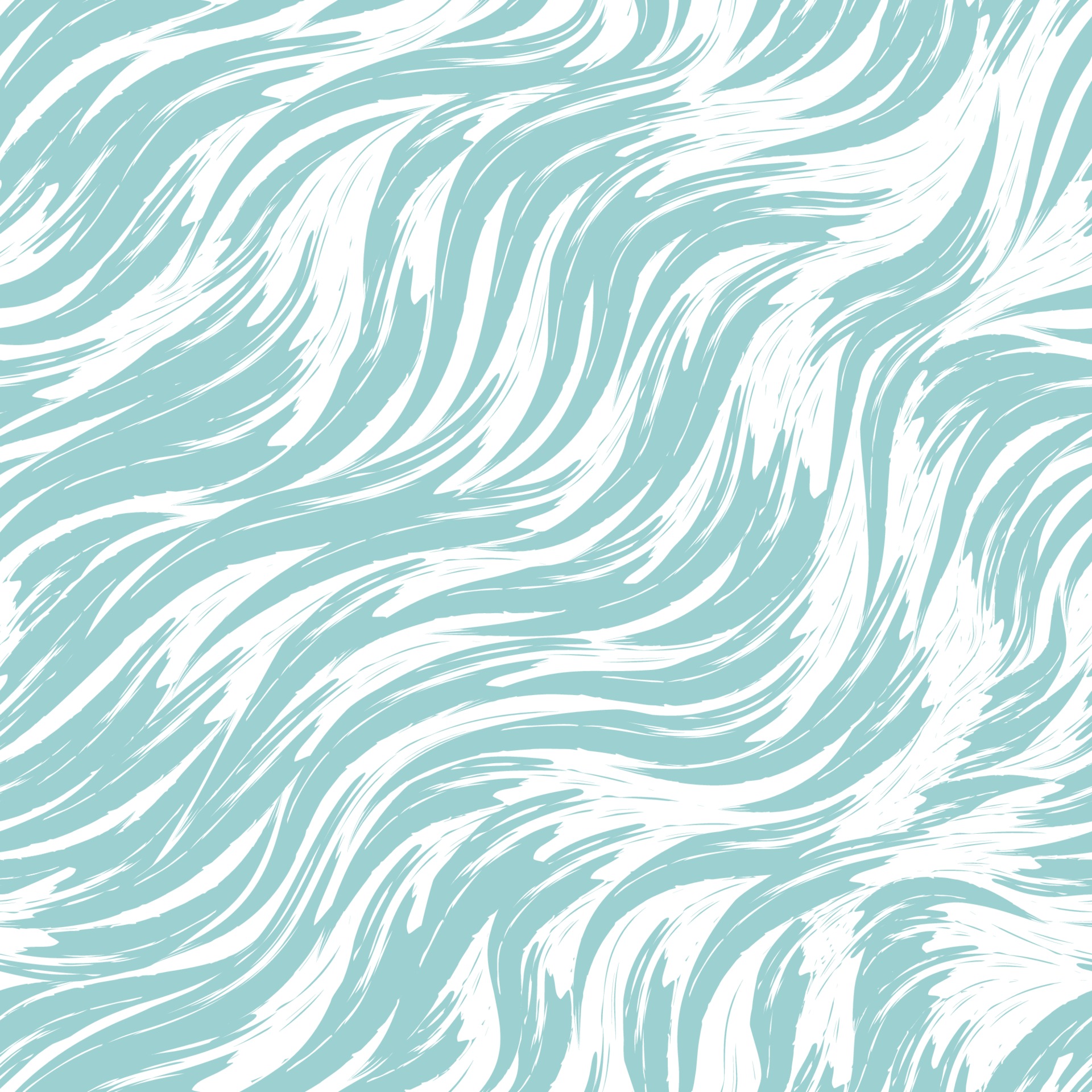 Seamless vector pattern of blue waves on a white background. Sea print ...