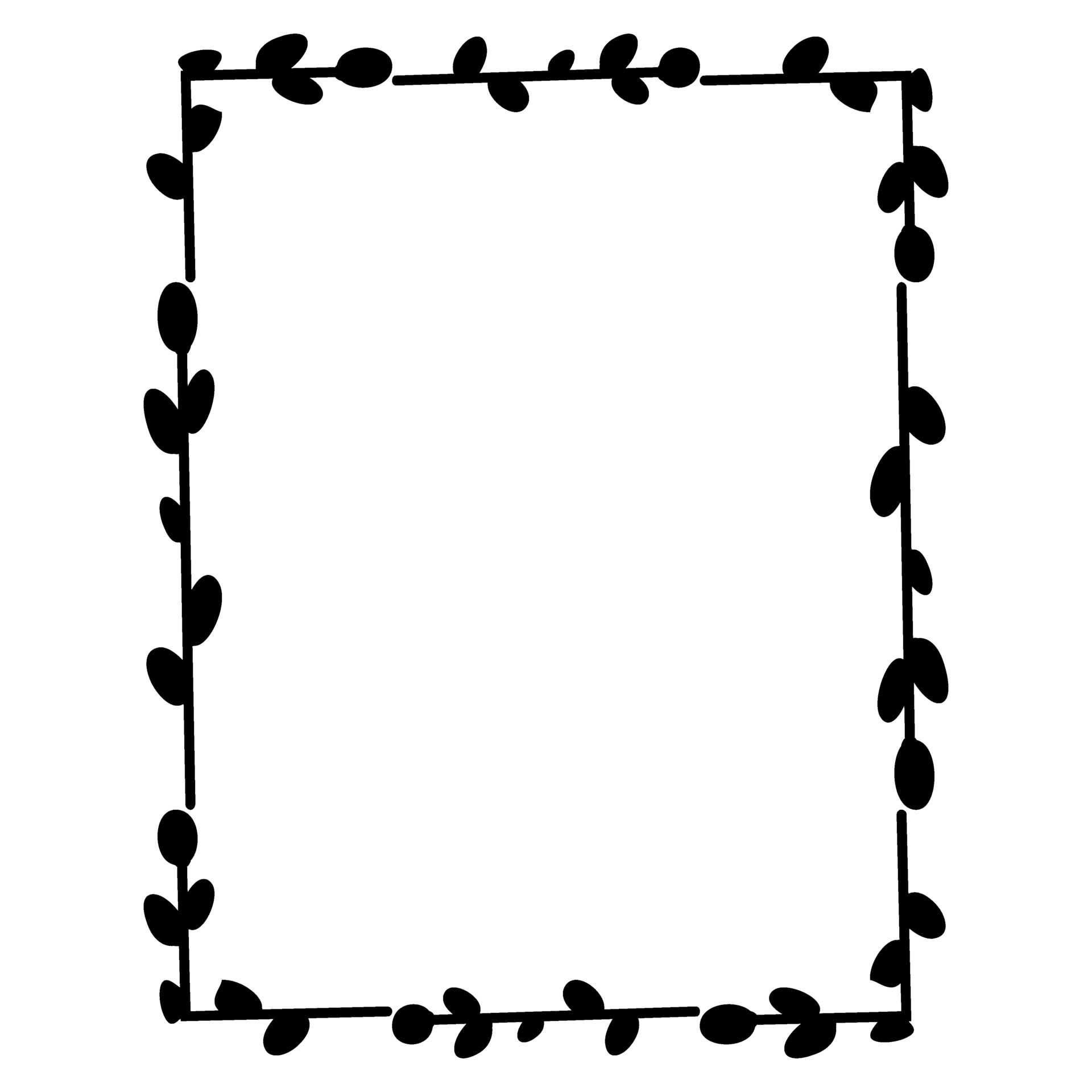 Rectangular floral frame. Vector flat illustration isolated on a white ... Rectangular floral frame. Vector flat illustration isolated on a white ...