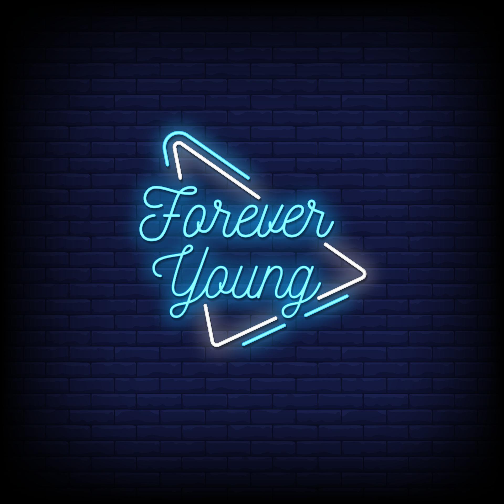 Forever Young Neon Signs Style Text Vector 2239721 Vector Art At Vecteezy