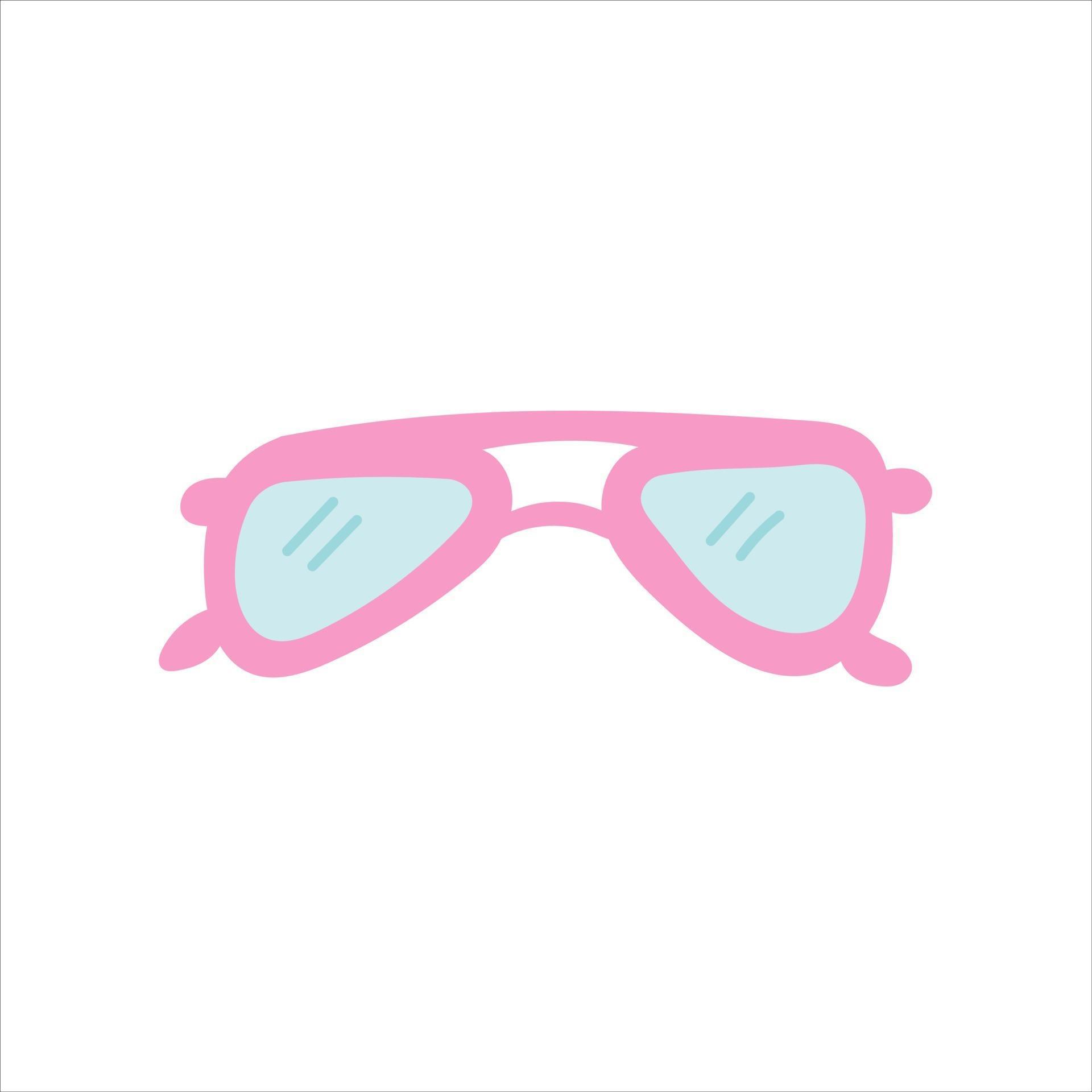 Pink Sunglasses On A White Background Vector Illustration In Flat Style Icon 2242175 Vector