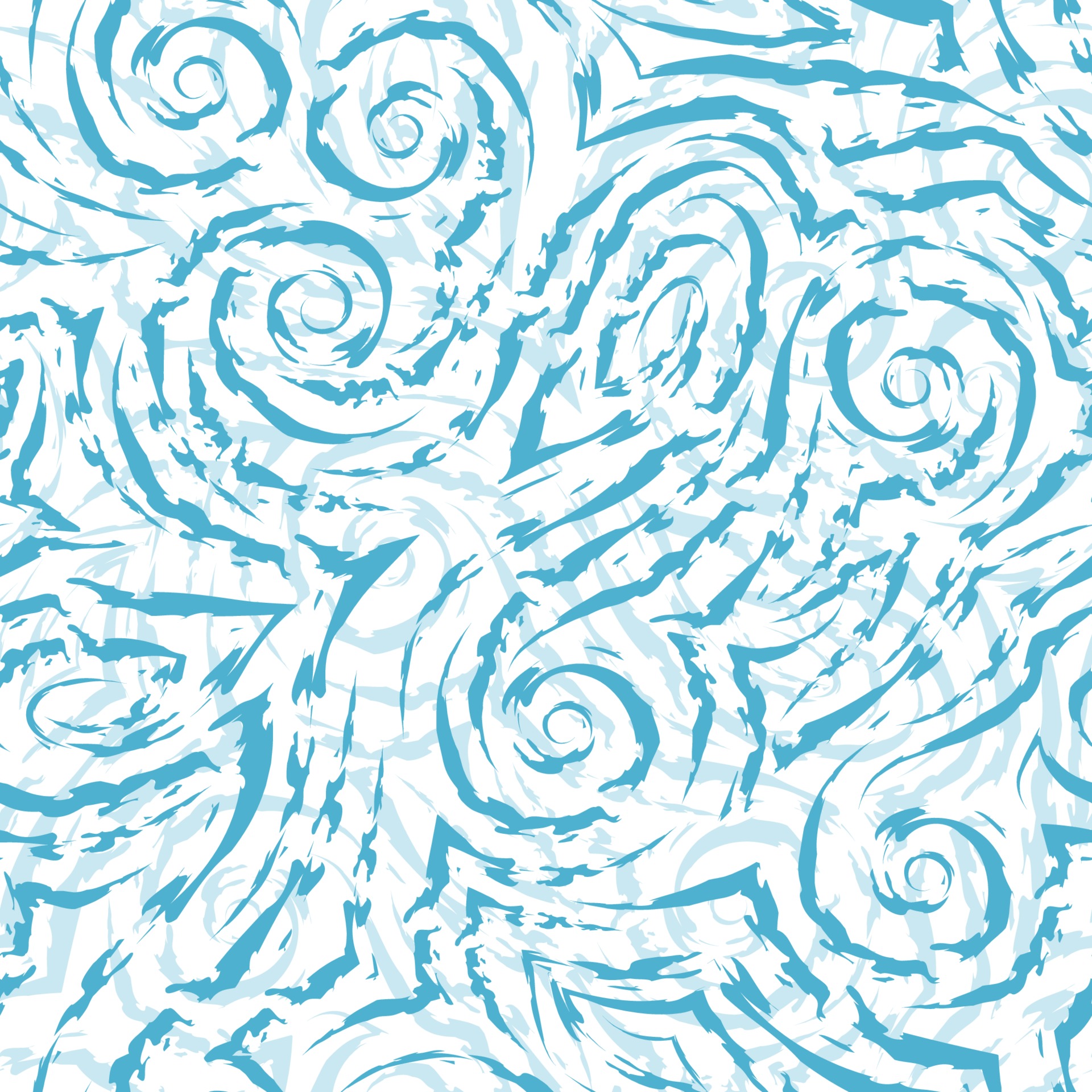 Vector blue seamless pattern drawn with a brush for decor isolated on a ...